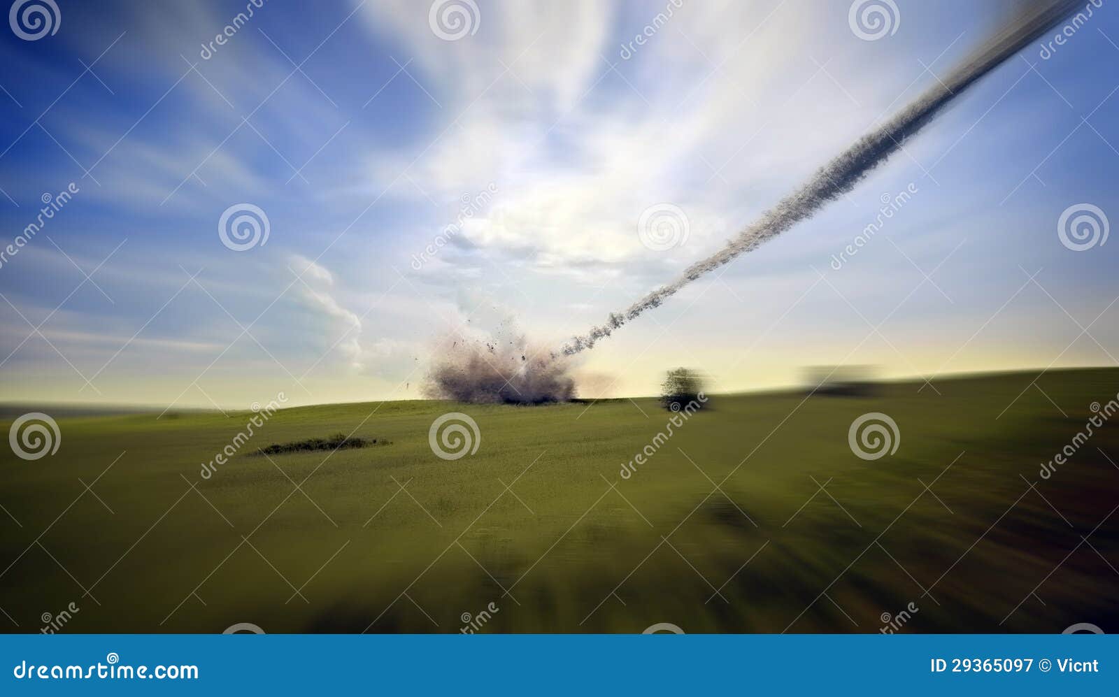 Meteorite falling stock illustration. Illustration of problems - 29365097