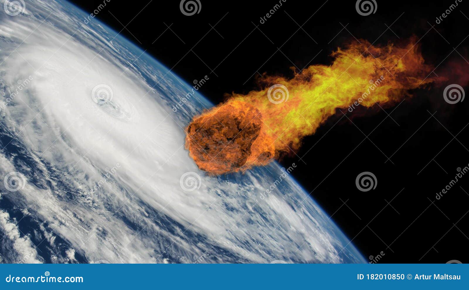 Meteorite Falling To Earth