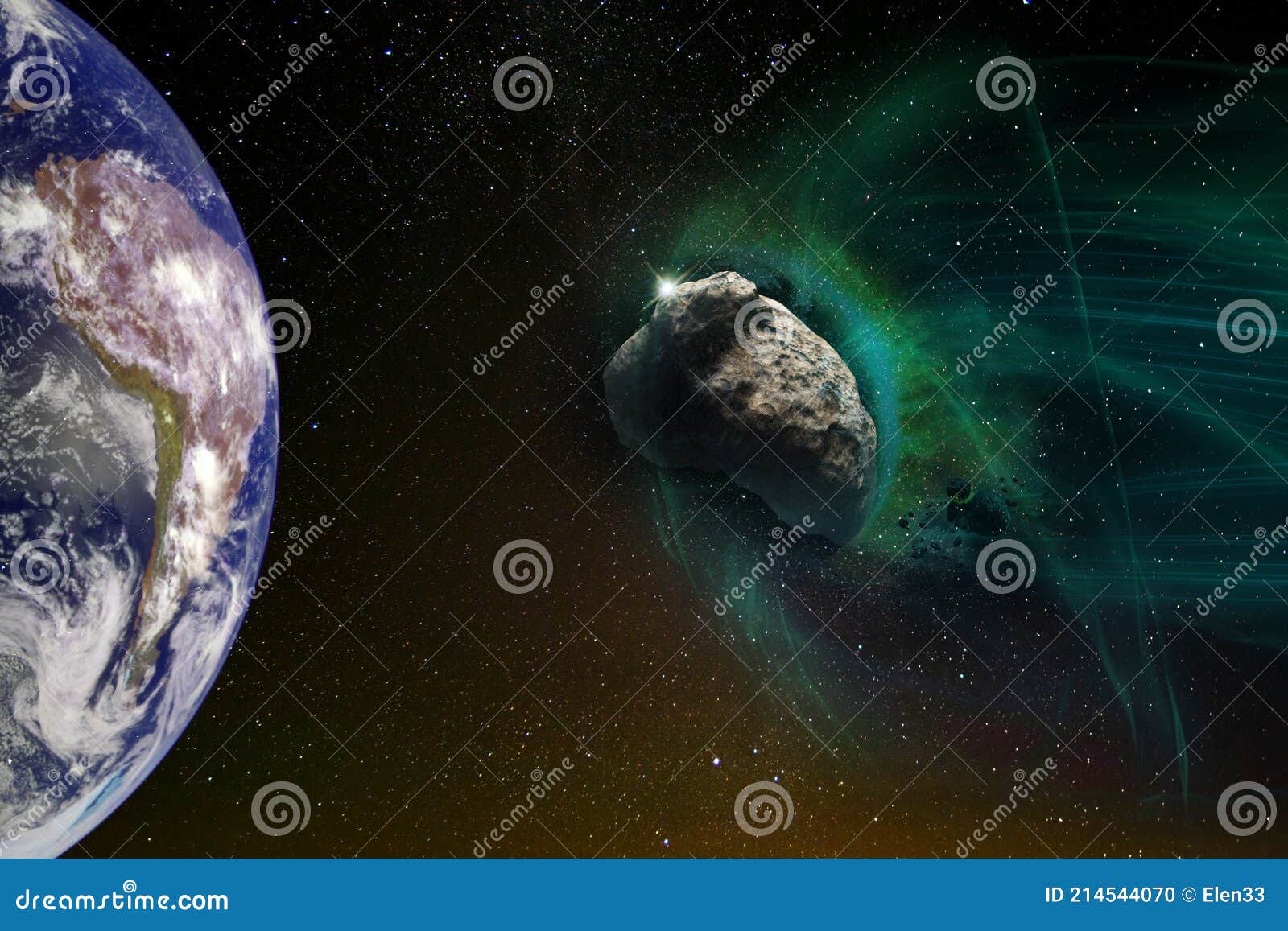 Meteorite Gigante Vola in Luce Verde Verso Il Pianeta Terra Fotografia ... Meteorite Gigante Vola in Luce Verde Verso Il Pianeta Terra Fotografia ...