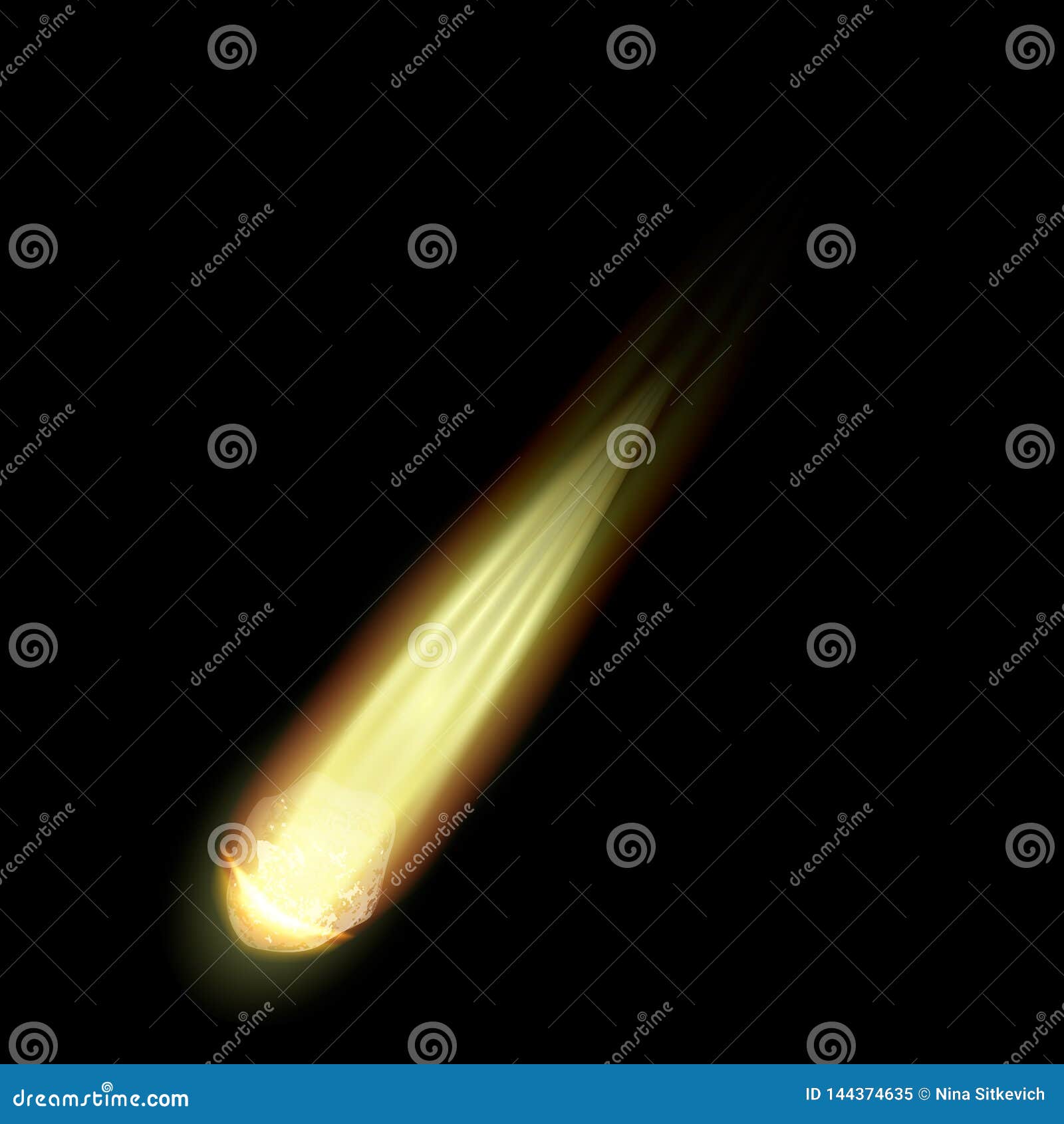 Meteorite Icon, Realistic Style Stock Vector - Illustration of fall ...