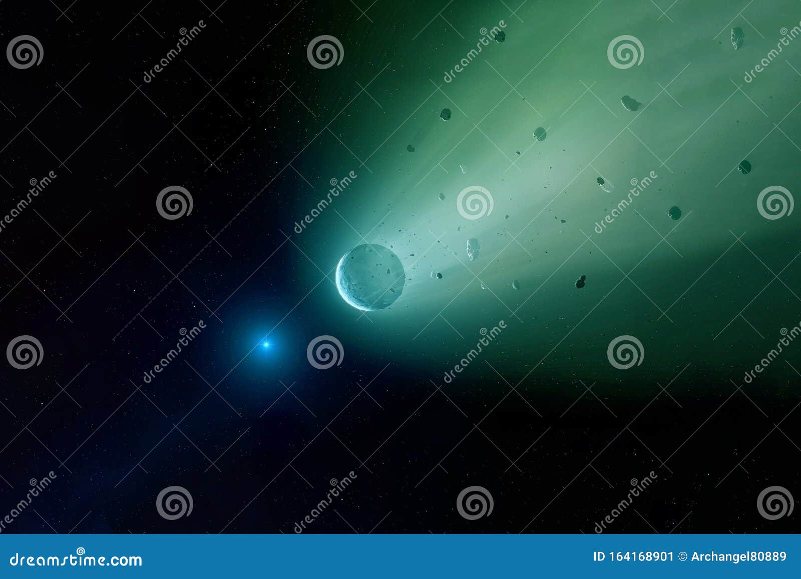 A Meteorite in Outer Space. Elements of this Image Were Furnished by ...