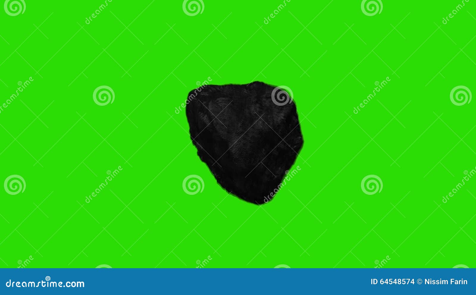 A Meteorite Spinning - Good for an Impact Scene with Green Screen ...