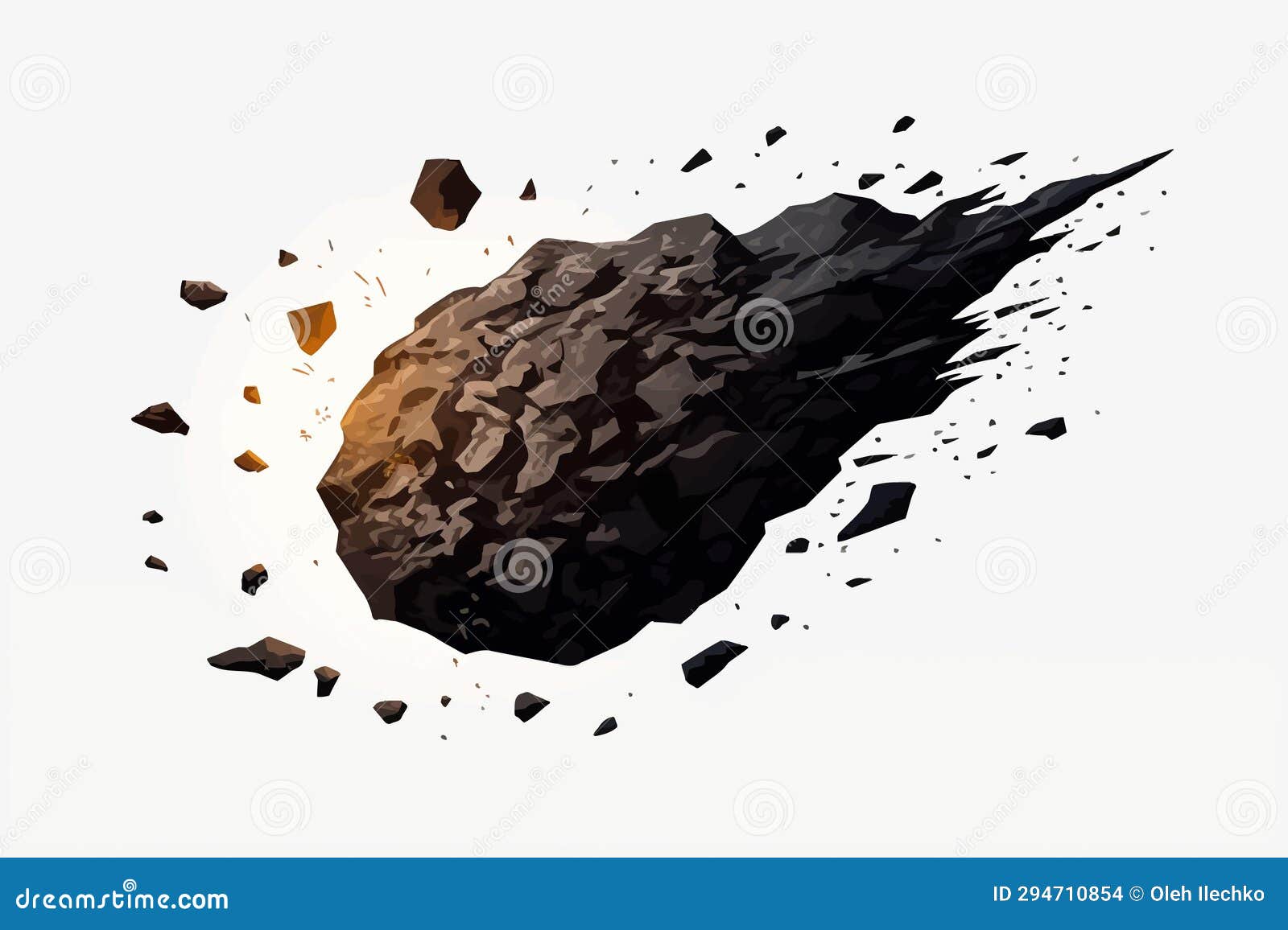 Meteorite Vector Flat Minimalistic Isolated Vector Style Illustration ...