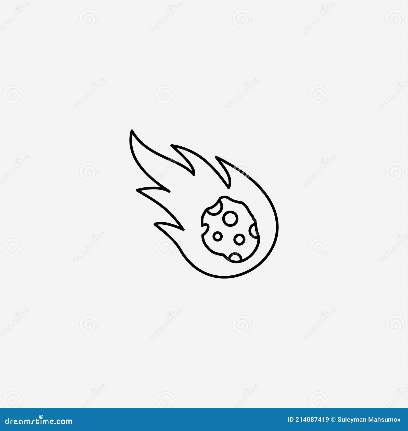 Meteorite Vector Icon Sign Symbol Stock Vector - Illustration of ...