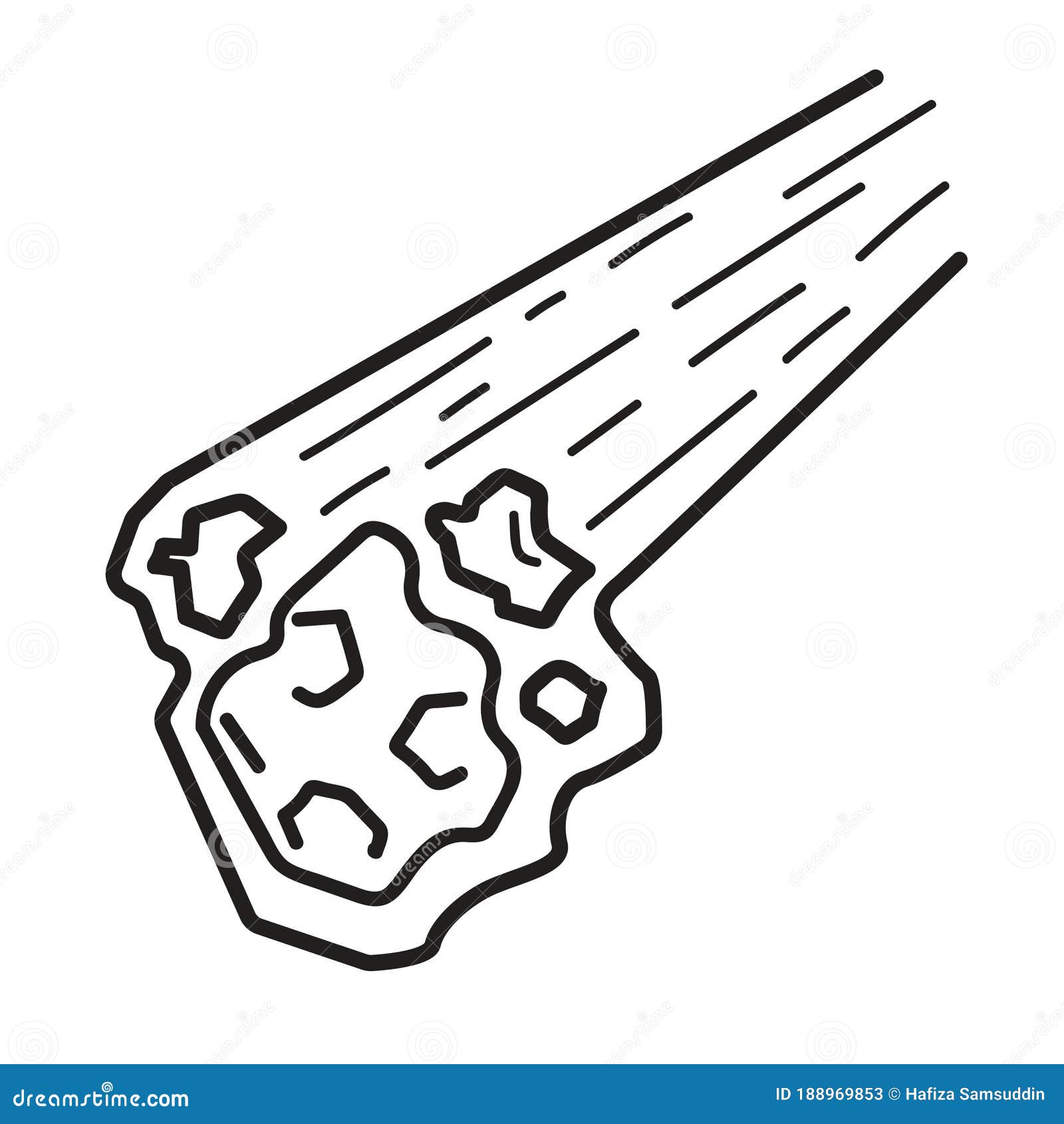 Meteorite. Vector Illustration Decorative Design Stock Illustration ...