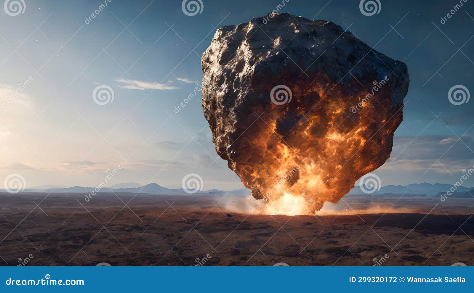 Meteorites are Falling Onto the Earth S Stock Illustration ...