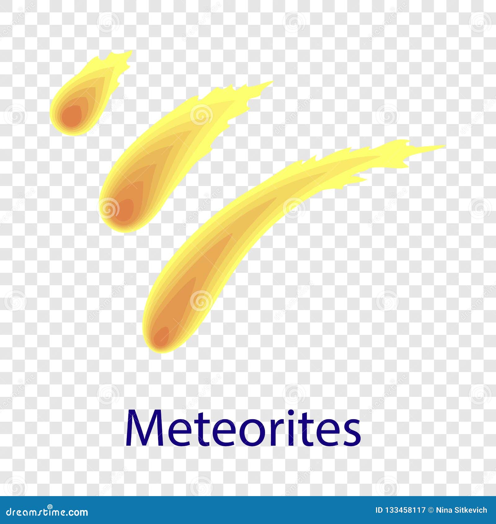 Meteorites Icon, Flat Style Stock Vector - Illustration of design ...