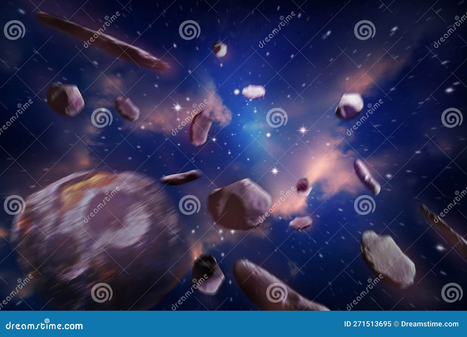 Meteorites in Space of Night Sky Stock Image - Image of fiction ...