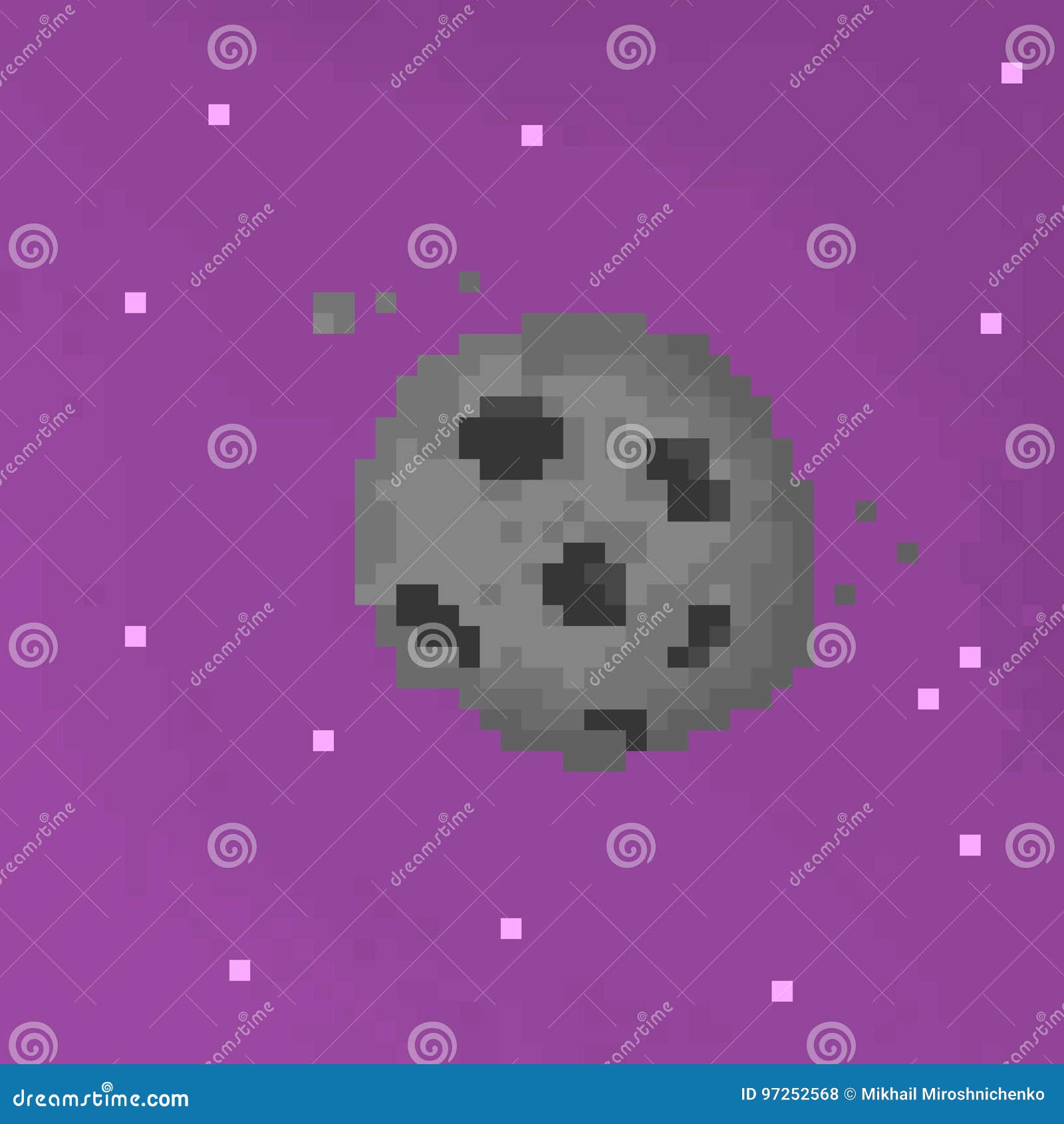 Meteorito del pixel ilustración del vector. Ilustración de llama - 97252568