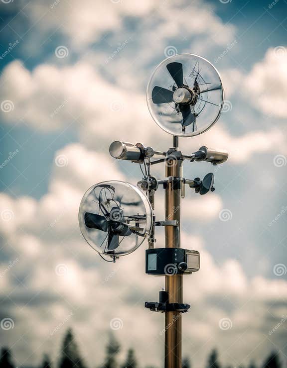 Meteorological Anemometer Station Ather Stock Illustration ...