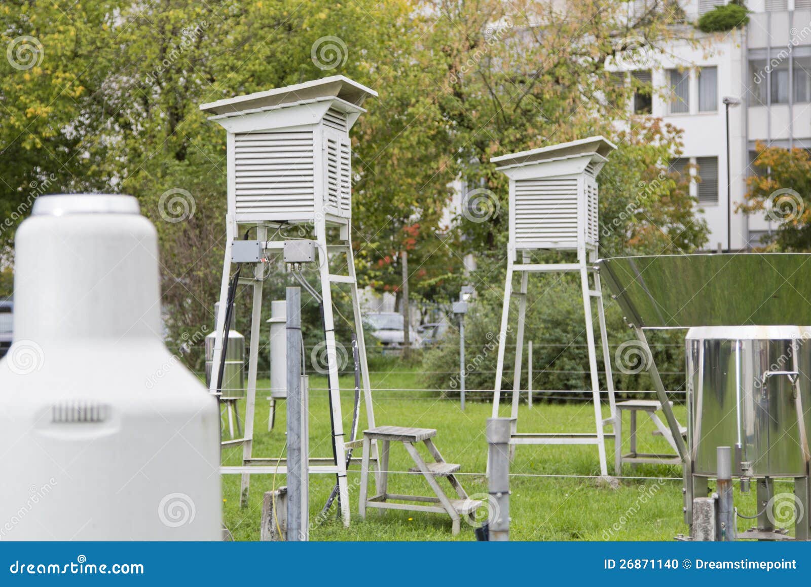 Meteorological Instruments Outdoors Stock Photo - Image of monitoring ...