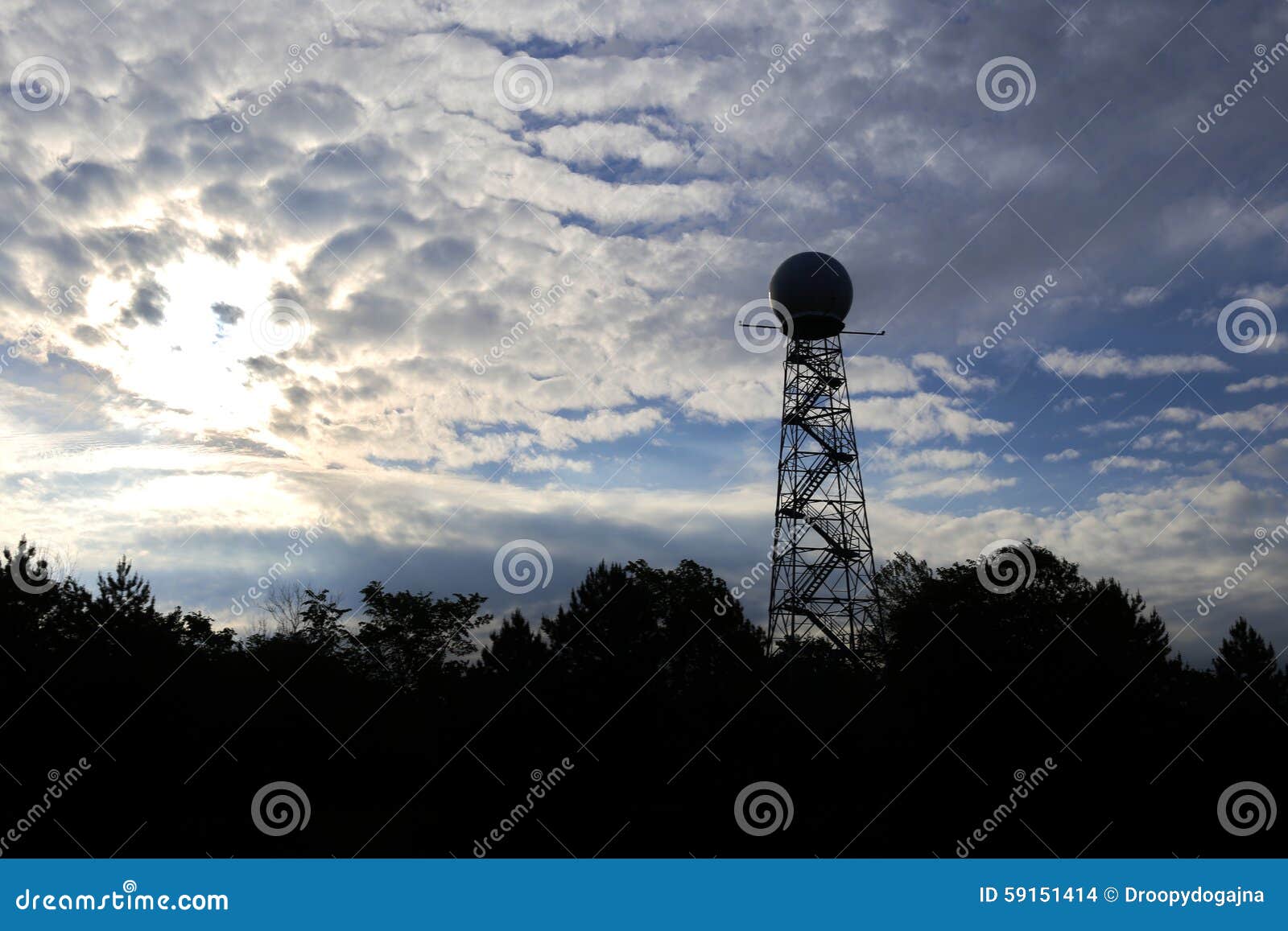 Meteorological radar tower stock photo. Image of radar - 59151414
