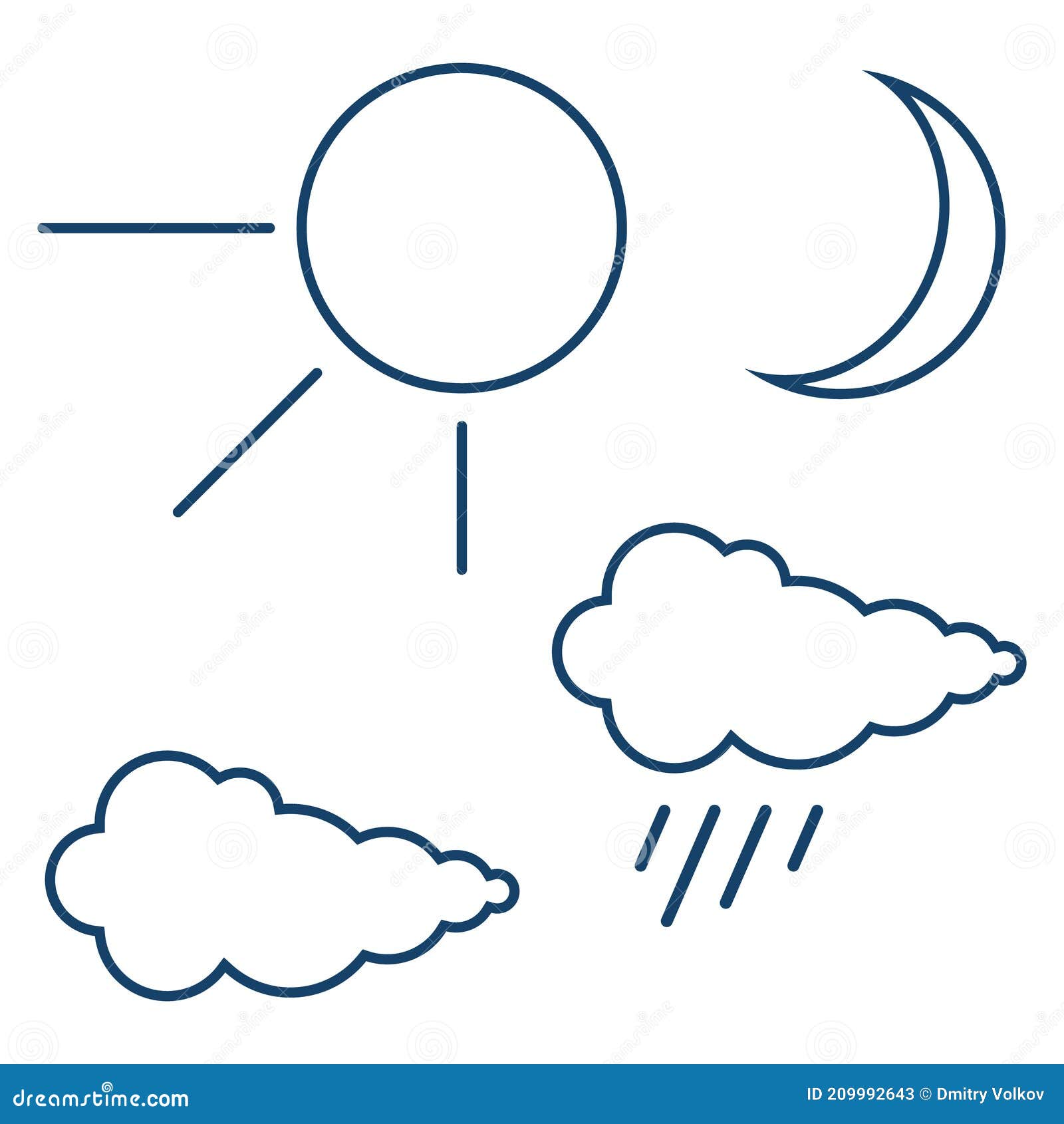 Meteorological Signs, Set of Meteorological Signs. Vector Illustration ...