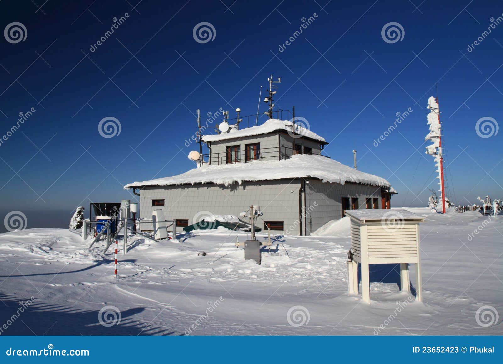 Meteorological station stock image. Image of telephone - 23652423