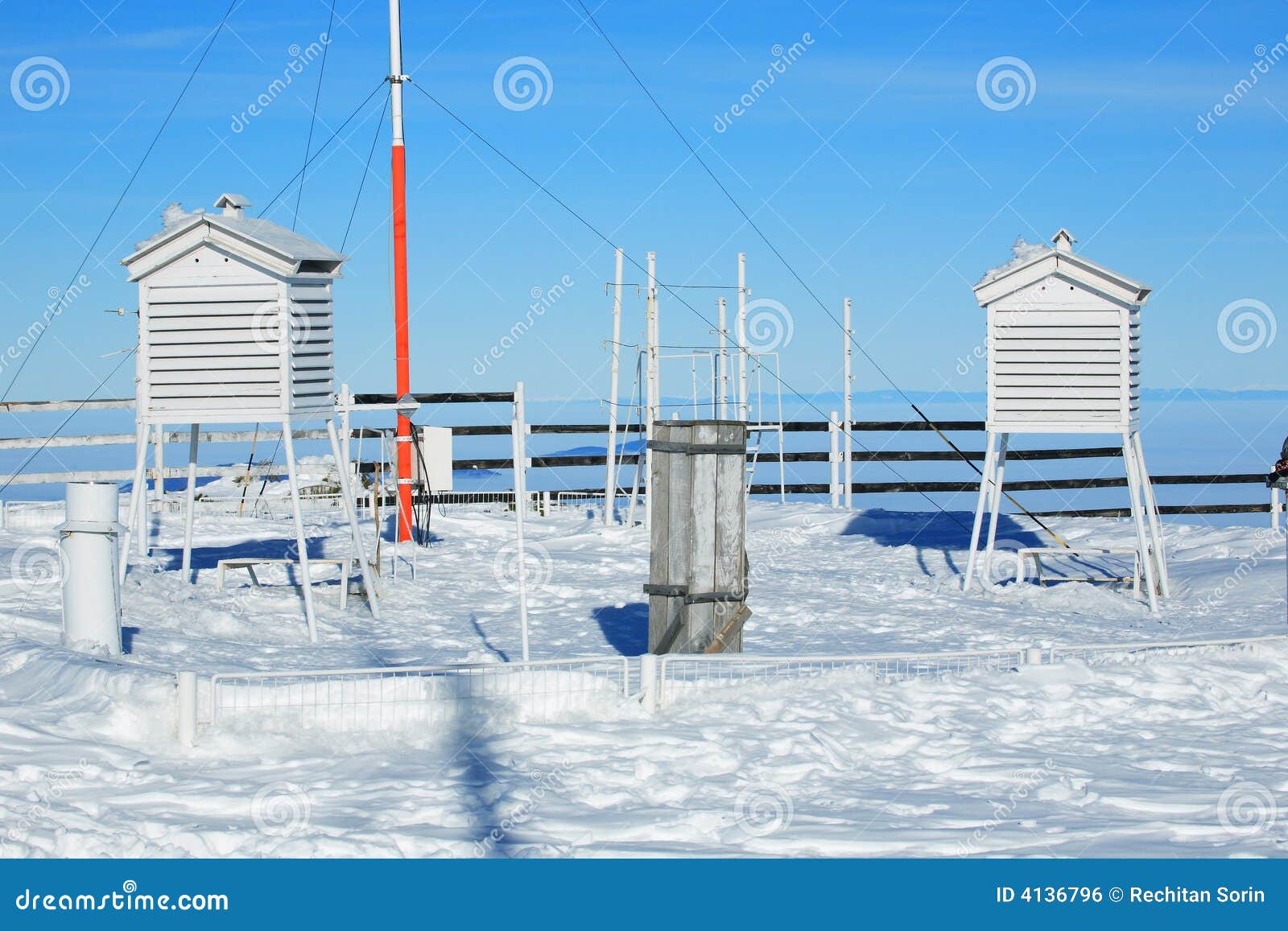 Meteorological Station stock photo. Image of wire, phenomenom - 4136796