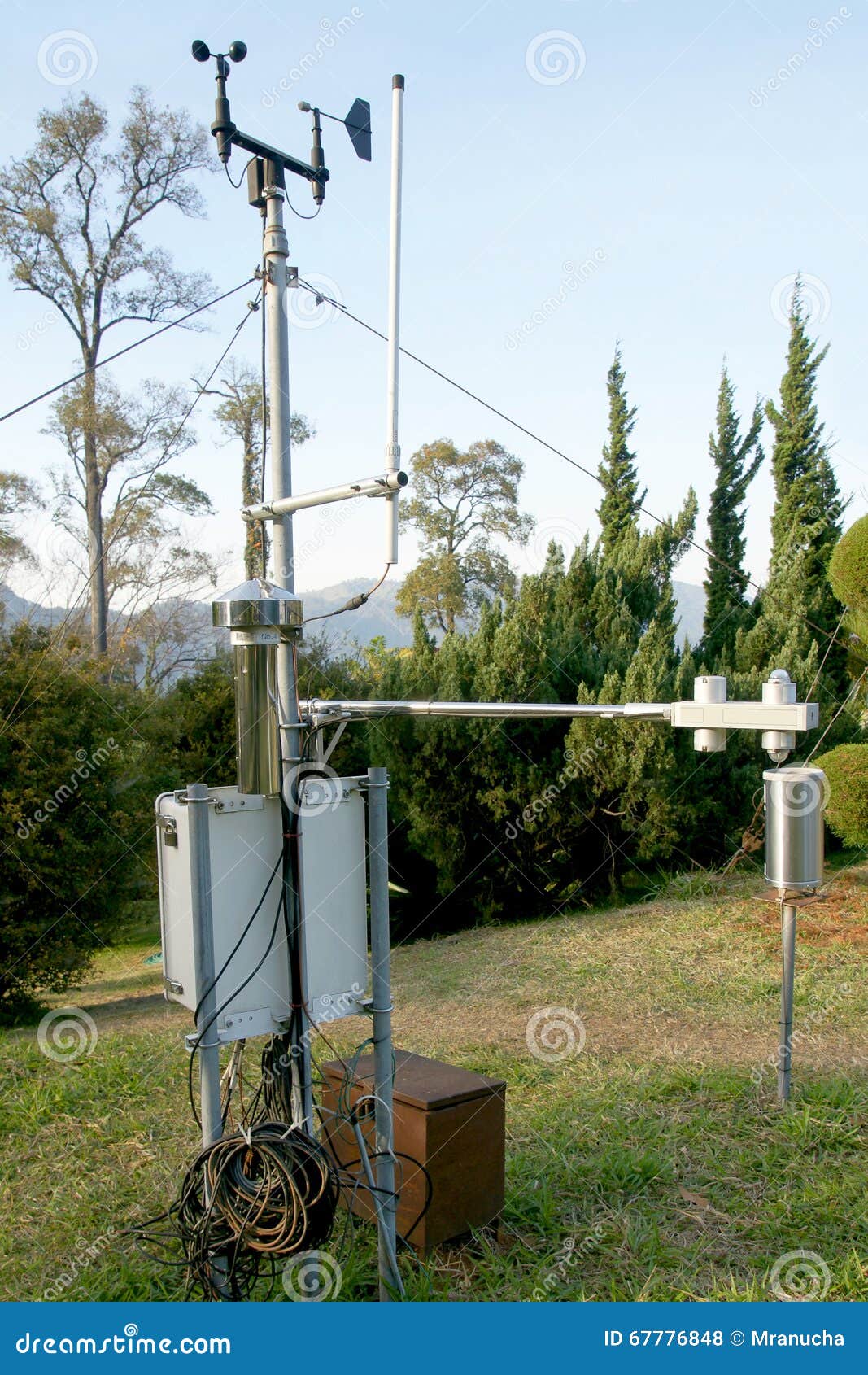 Meteorological station stock photo. Image of anemometer - 67776848