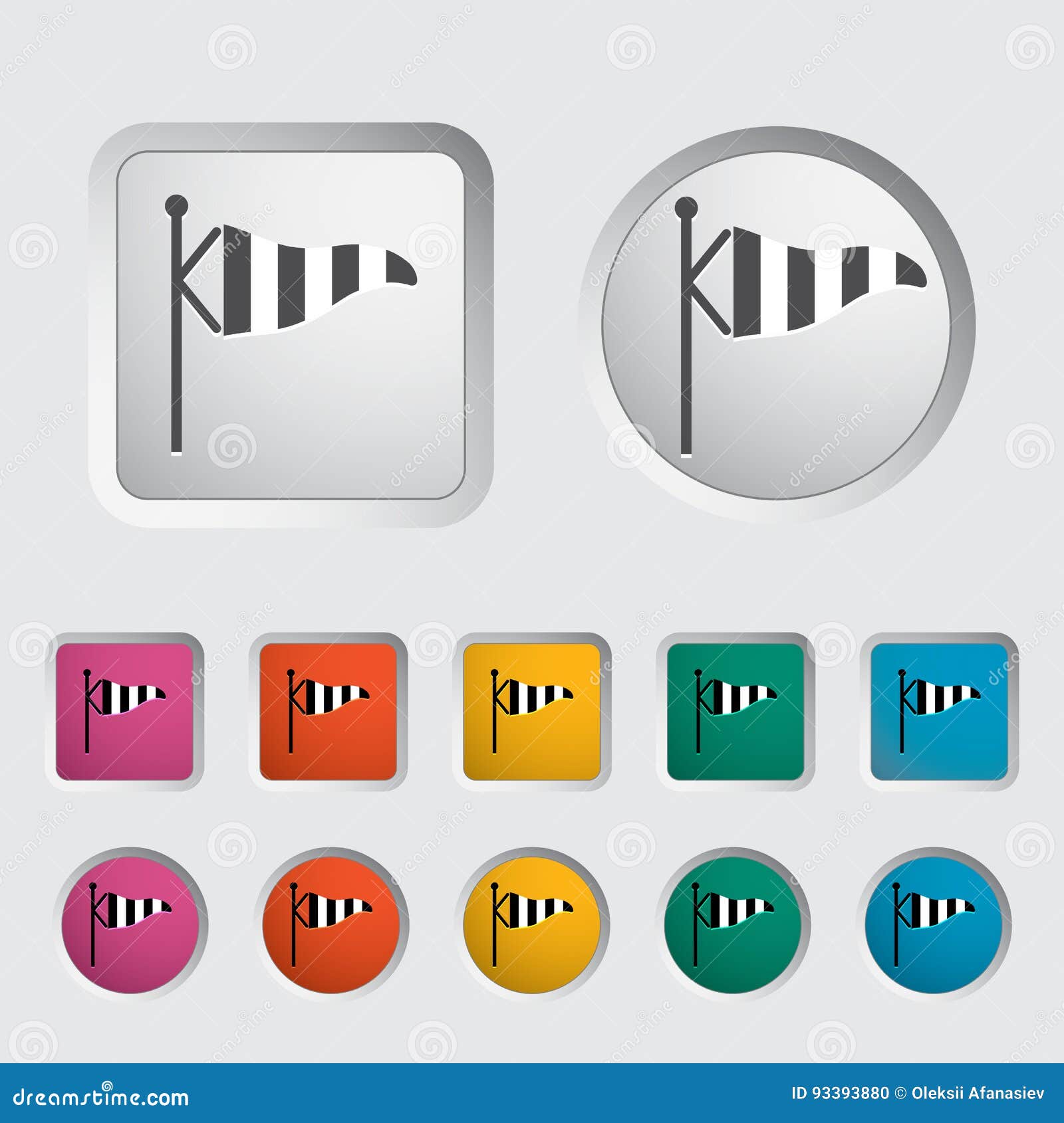 Meteorological tower icon. stock vector. Illustration of blue - 93393880