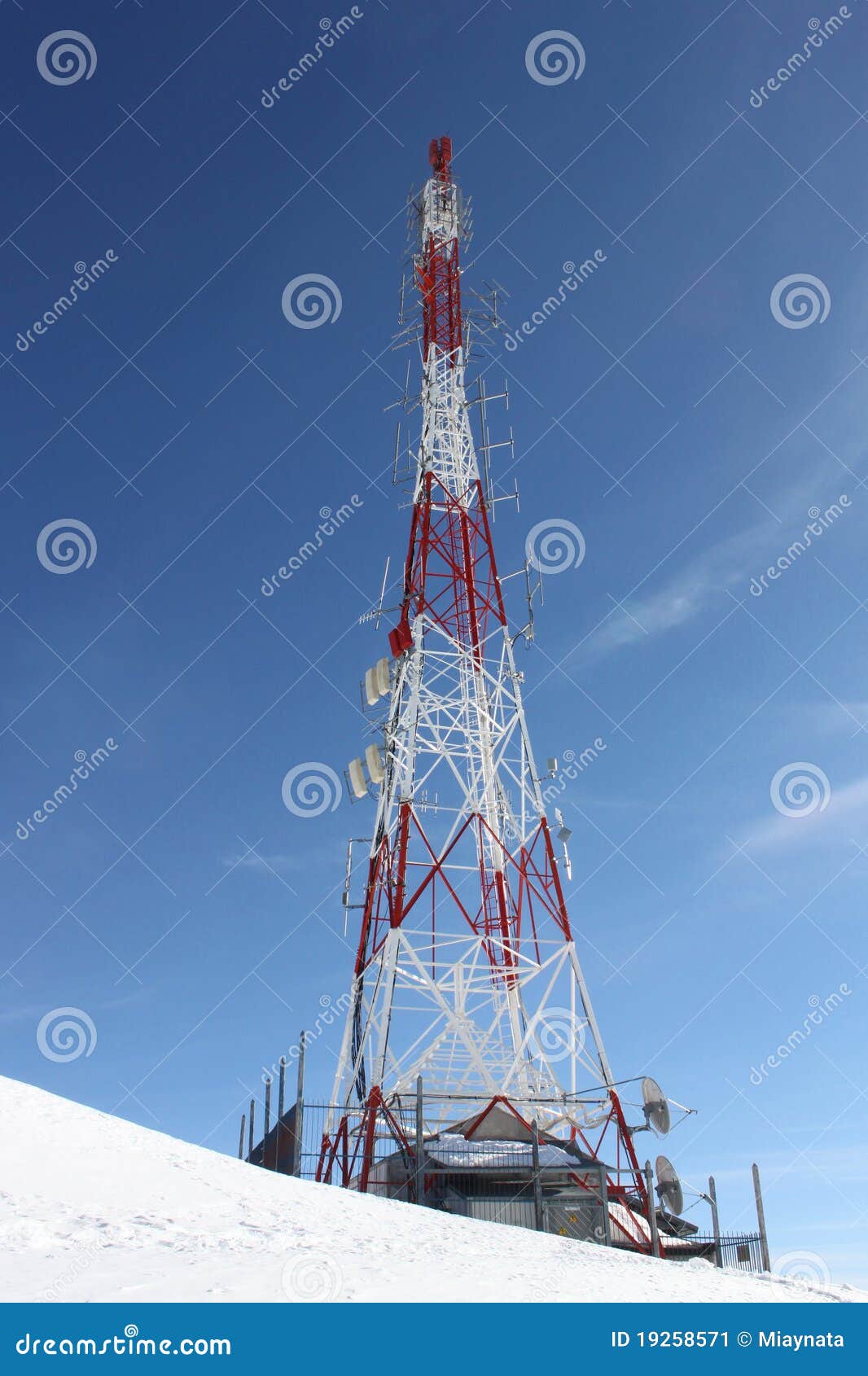 Meteorological Weather Station and Antenna Stock Image - Image of ...