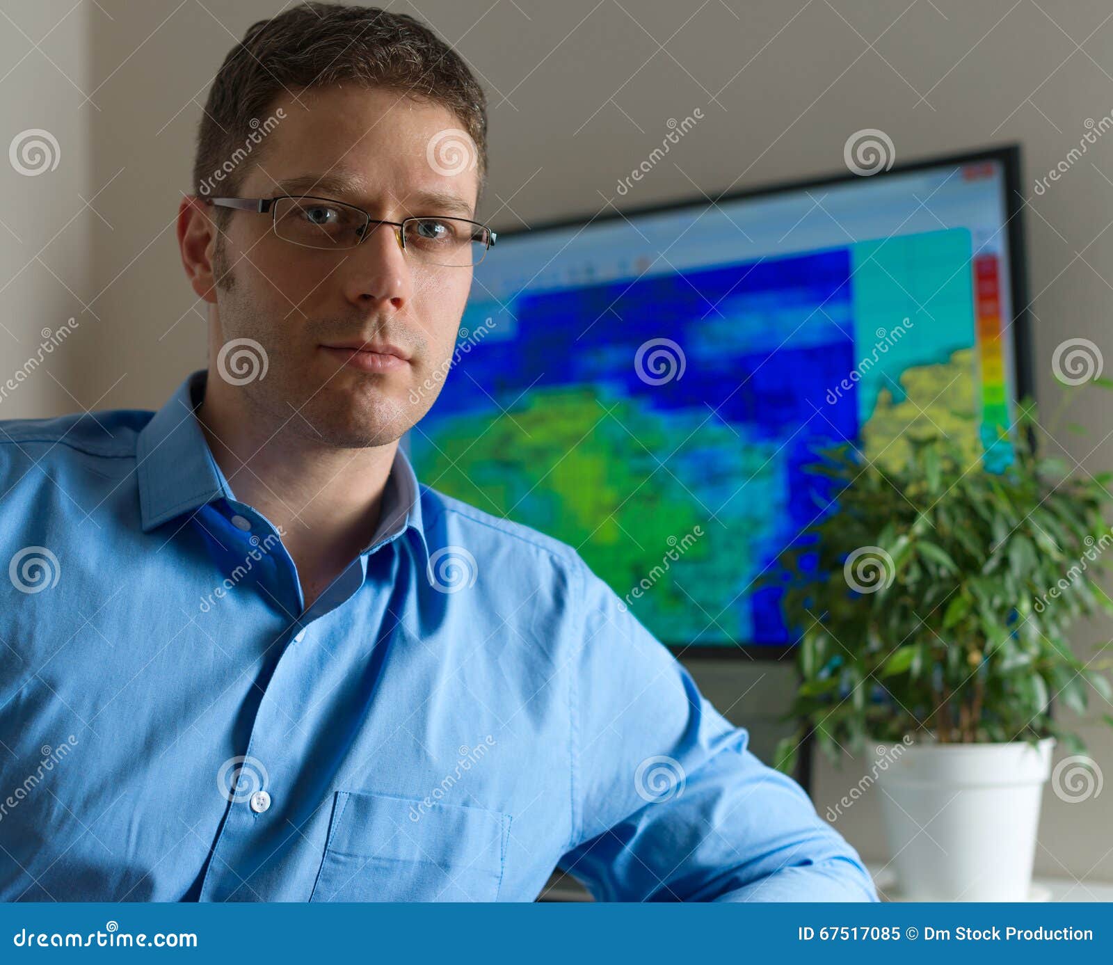 Meteorologist. stock image. Image of glasses, prediction - 67517085