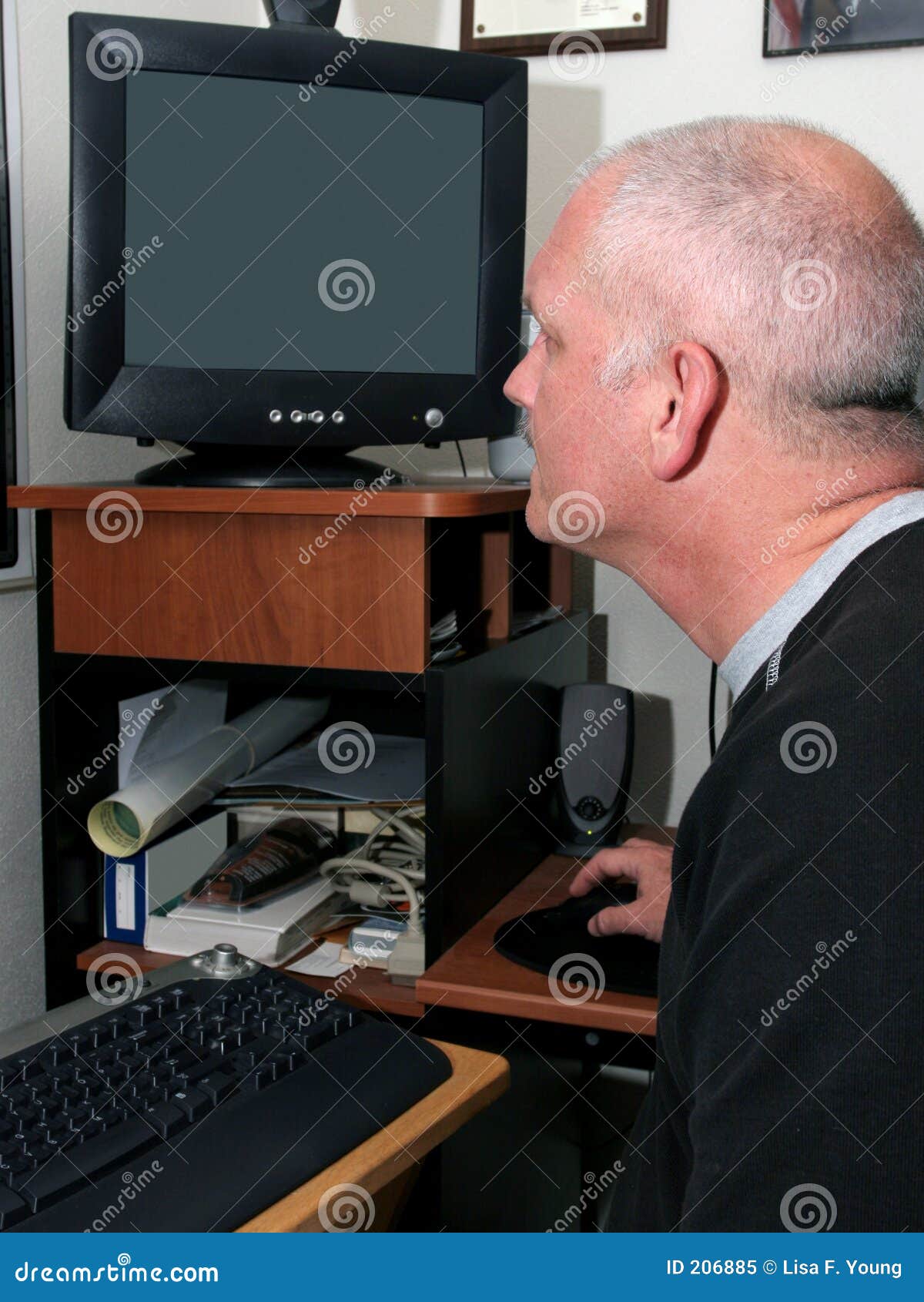 Meteorologist at Work stock image. Image of forecast, person - 206885