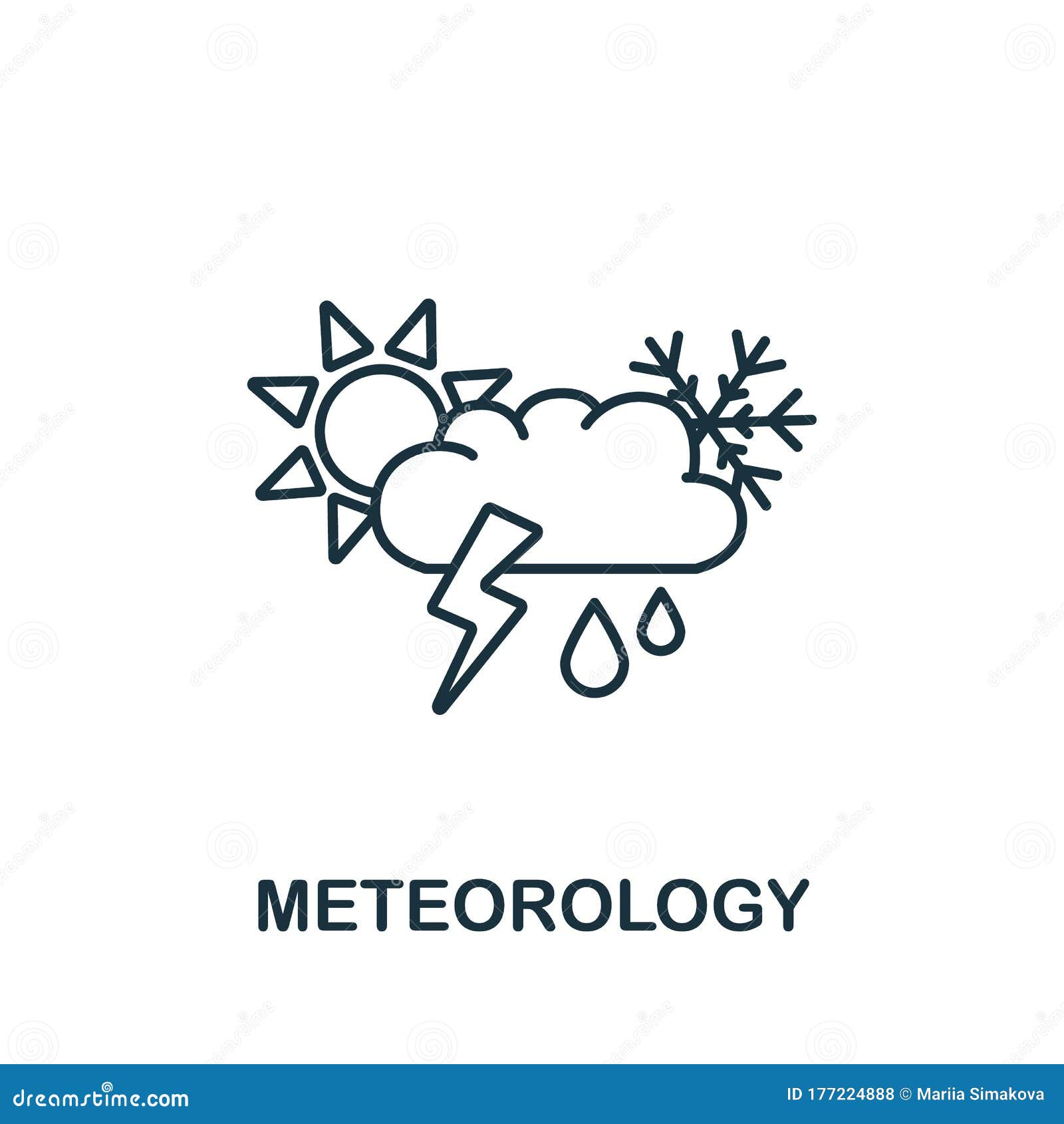 Meteorology Icon from Science Collection. Simple Line Element ...