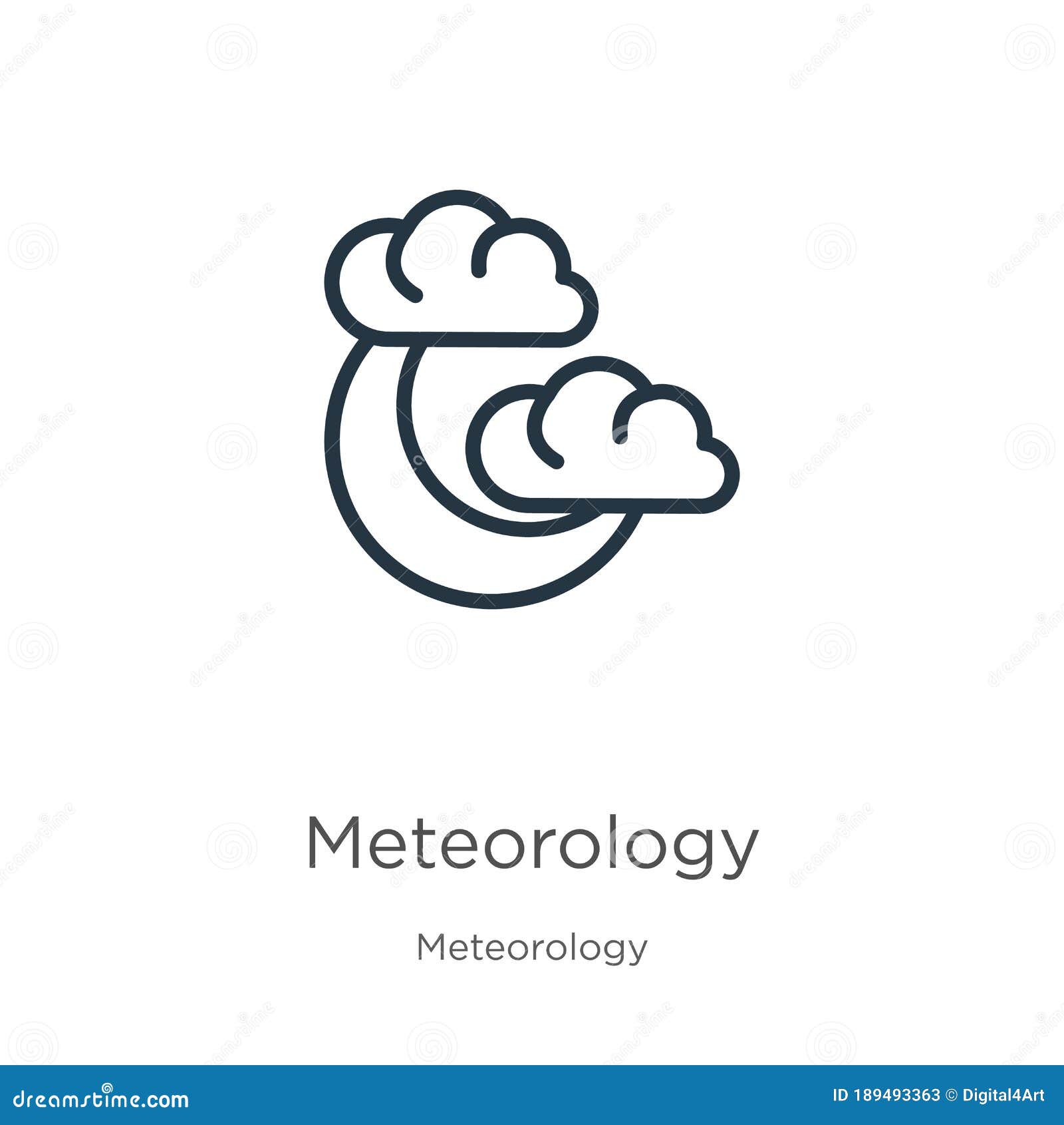 Meteorology Icon. Thin Linear Meteorology Outline Icon Isolated on ...