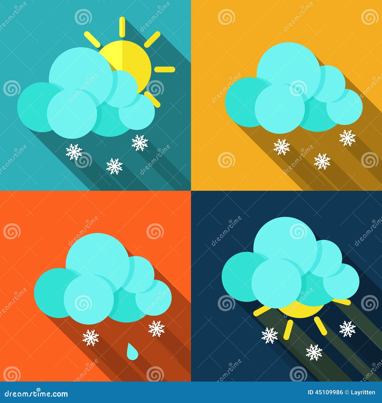 Meteorology Weather Icons with Modern Design Stock Vector ...