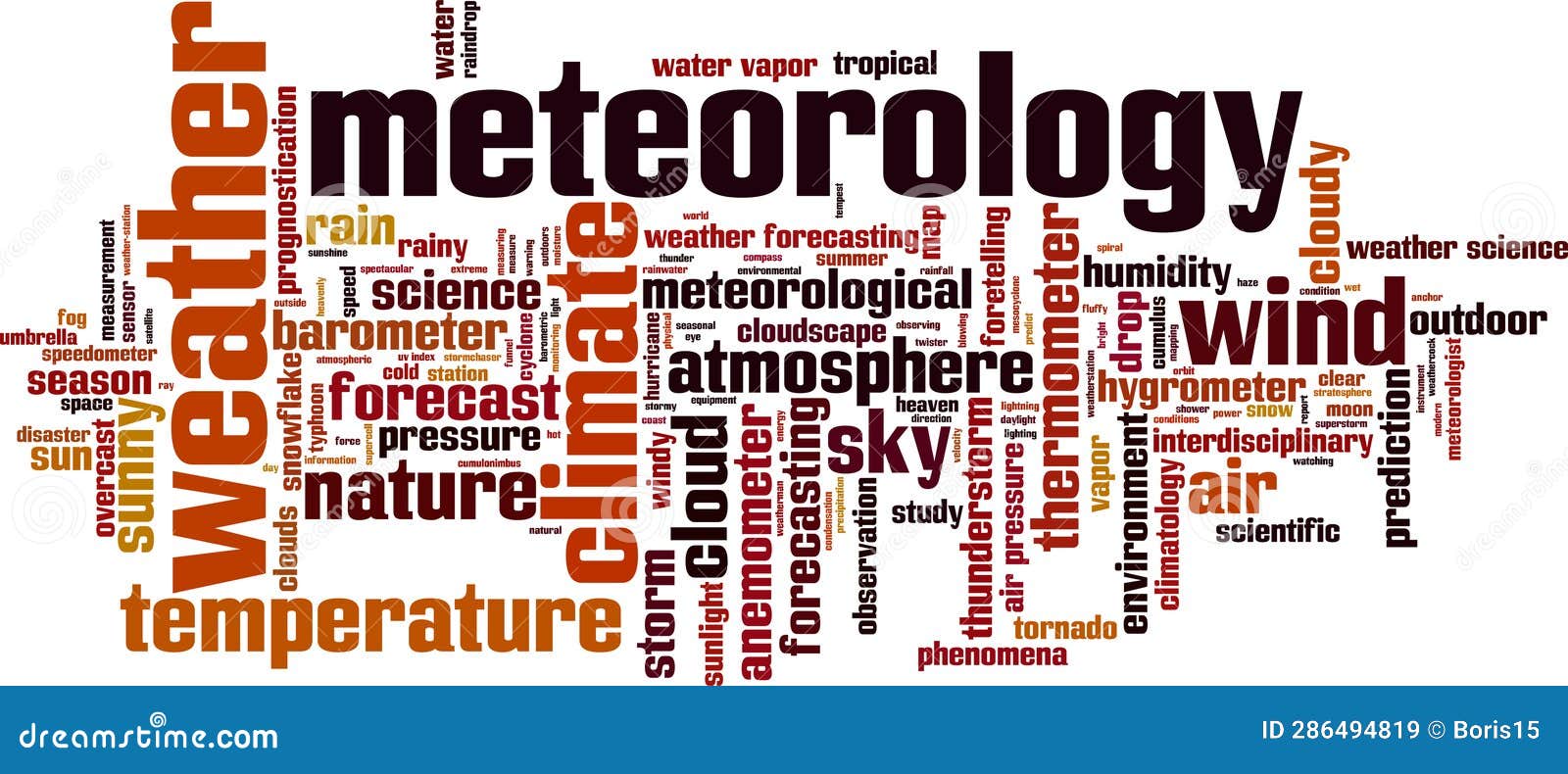 Meteorology word cloud stock vector. Illustration of meteorological ...