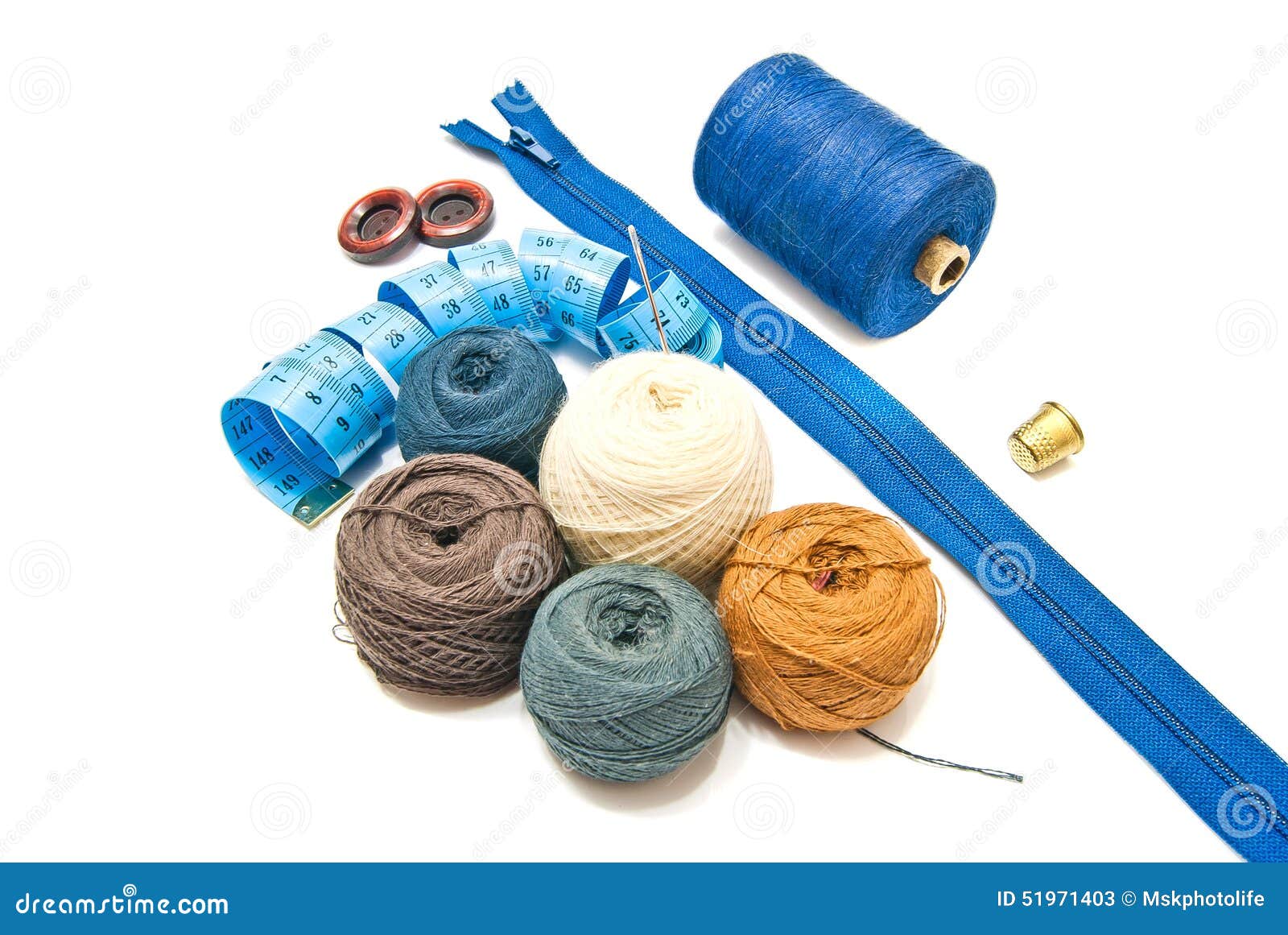 Meter and balls of yarn stock image. Image of item, repair - 51971403