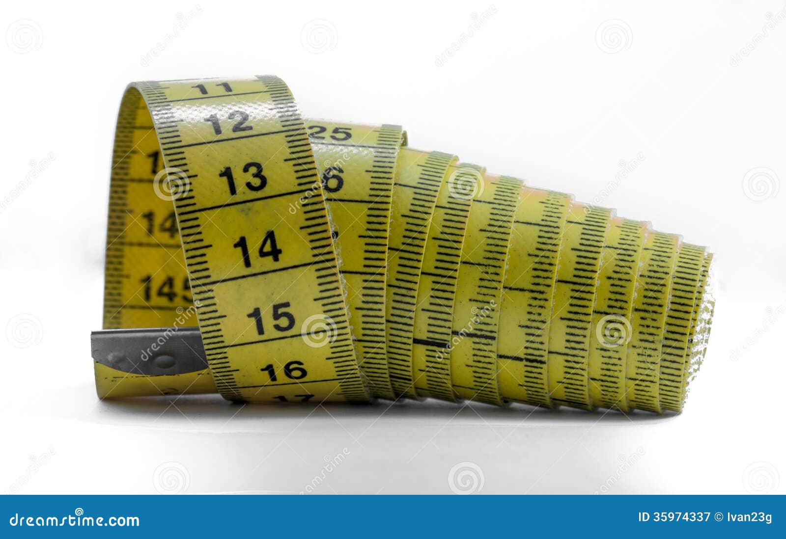 Meter-Band stockbild. Bild von messen, band, gelb, nähen - 35974337