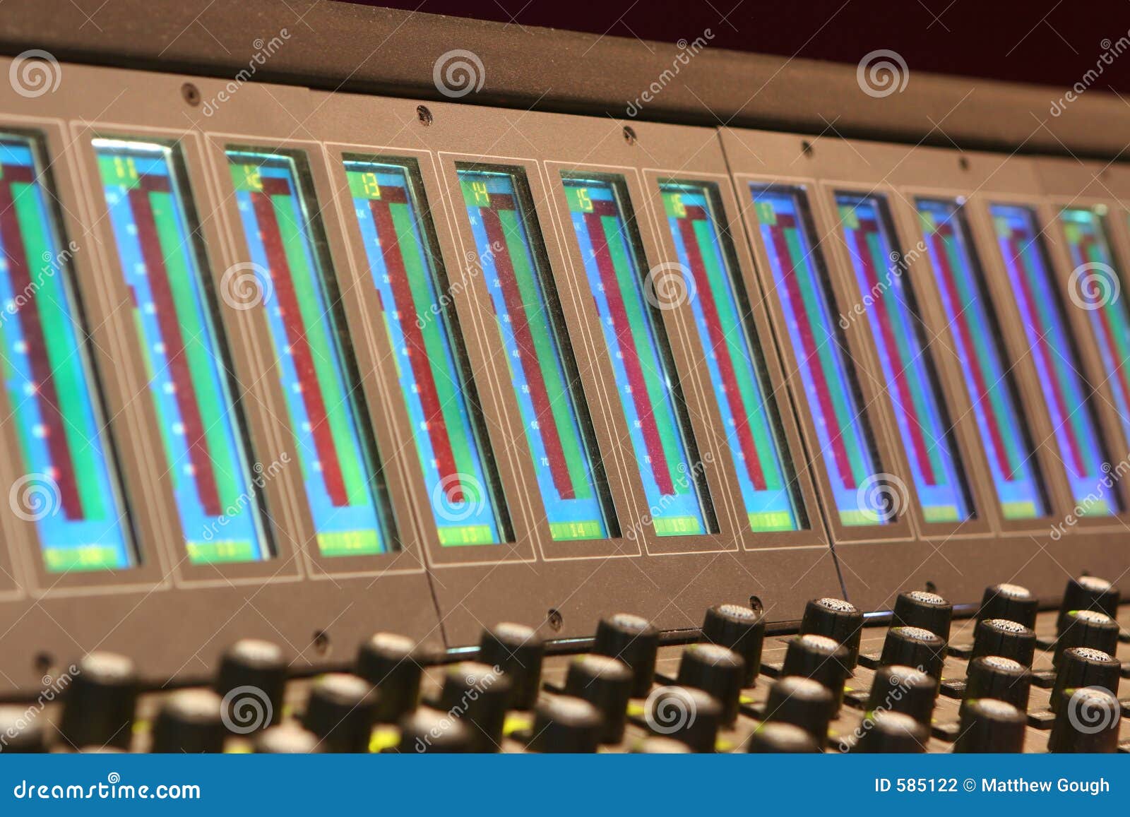 Meter Bridge stock photo. Image of console, microphone - 585122