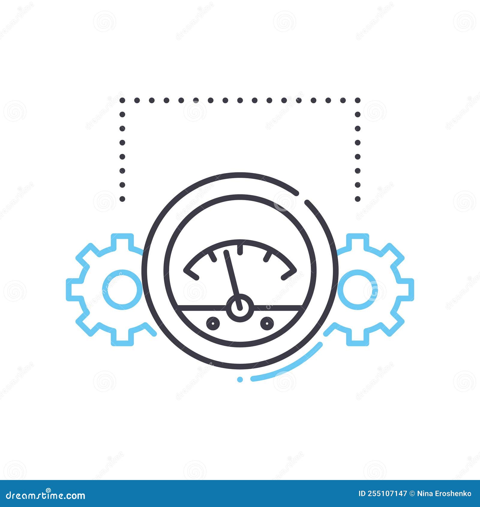 Meter Control Line Icon, Outline Symbol, Vector Illustration, Concept ...