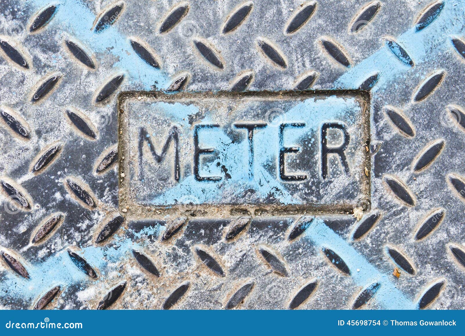 Meter cover stock photo. Image of plate, industrial, gray - 45698754