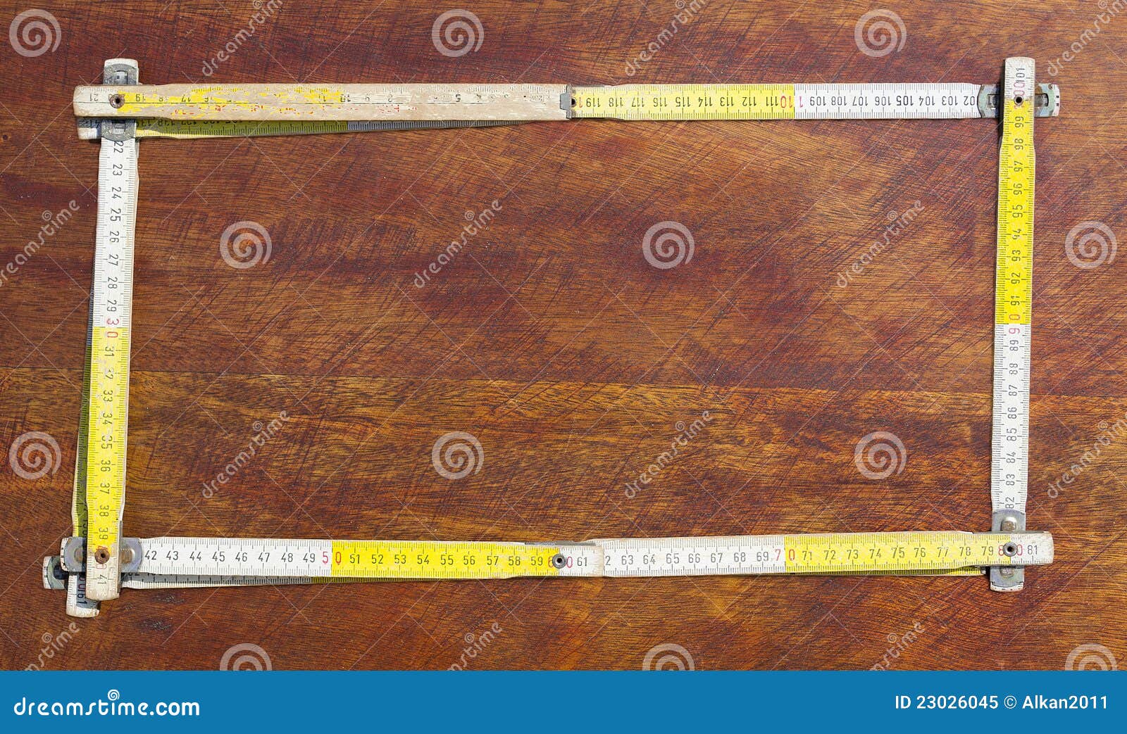 Meter frame on wood stock image. Image of yellow, distance - 23026045