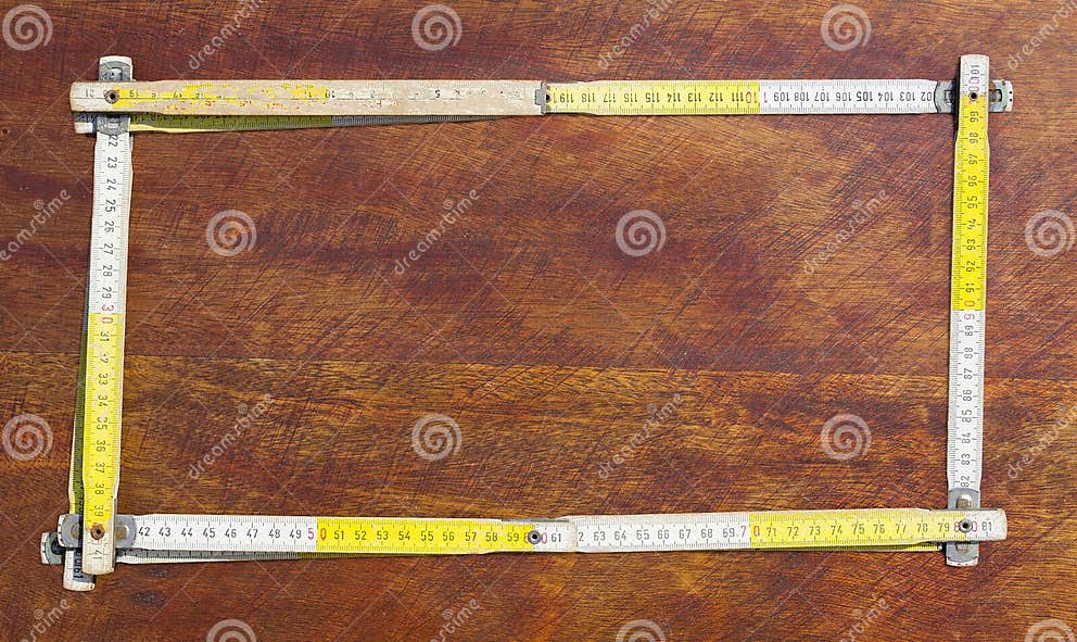Meter frame on wood stock image. Image of yellow, distance - 23026045