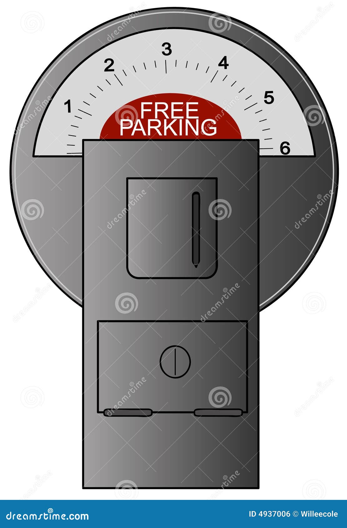 Meter with free parking stock vector. Illustration of spot - 4937006