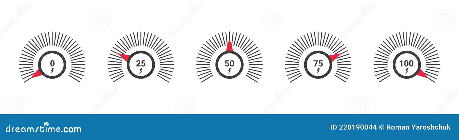 Meter Gauge Element. Scale Low, Medium or High Gauge or Meter Indicator ...
