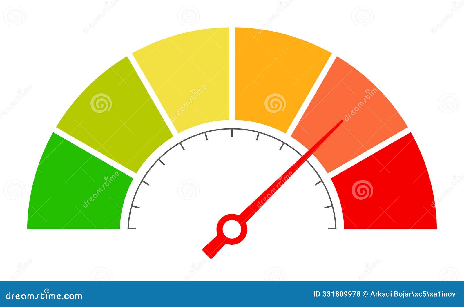 Meter Gauge Vector Icon, Progress Bar with Arrrow Stock Vector ...