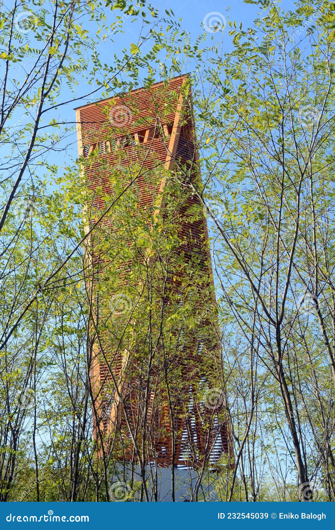 The 27-meter-high Lake Naplas Lookout Tower Stock Image - Image of ...
