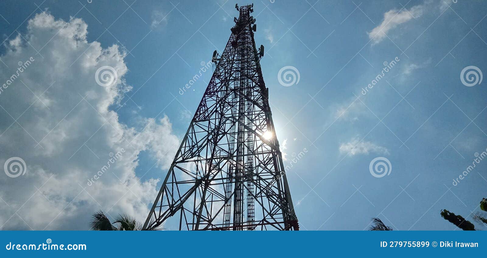 The 75 Meter High Signal Tower is Pictured in a Sunny Day Stock Image ...