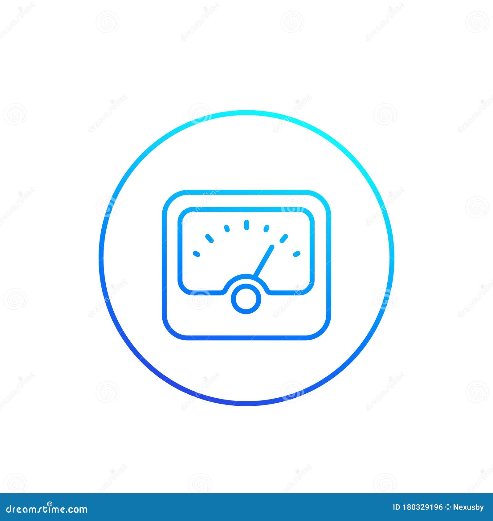 Meter icon, line vector stock vector. Illustration of measure - 180329196