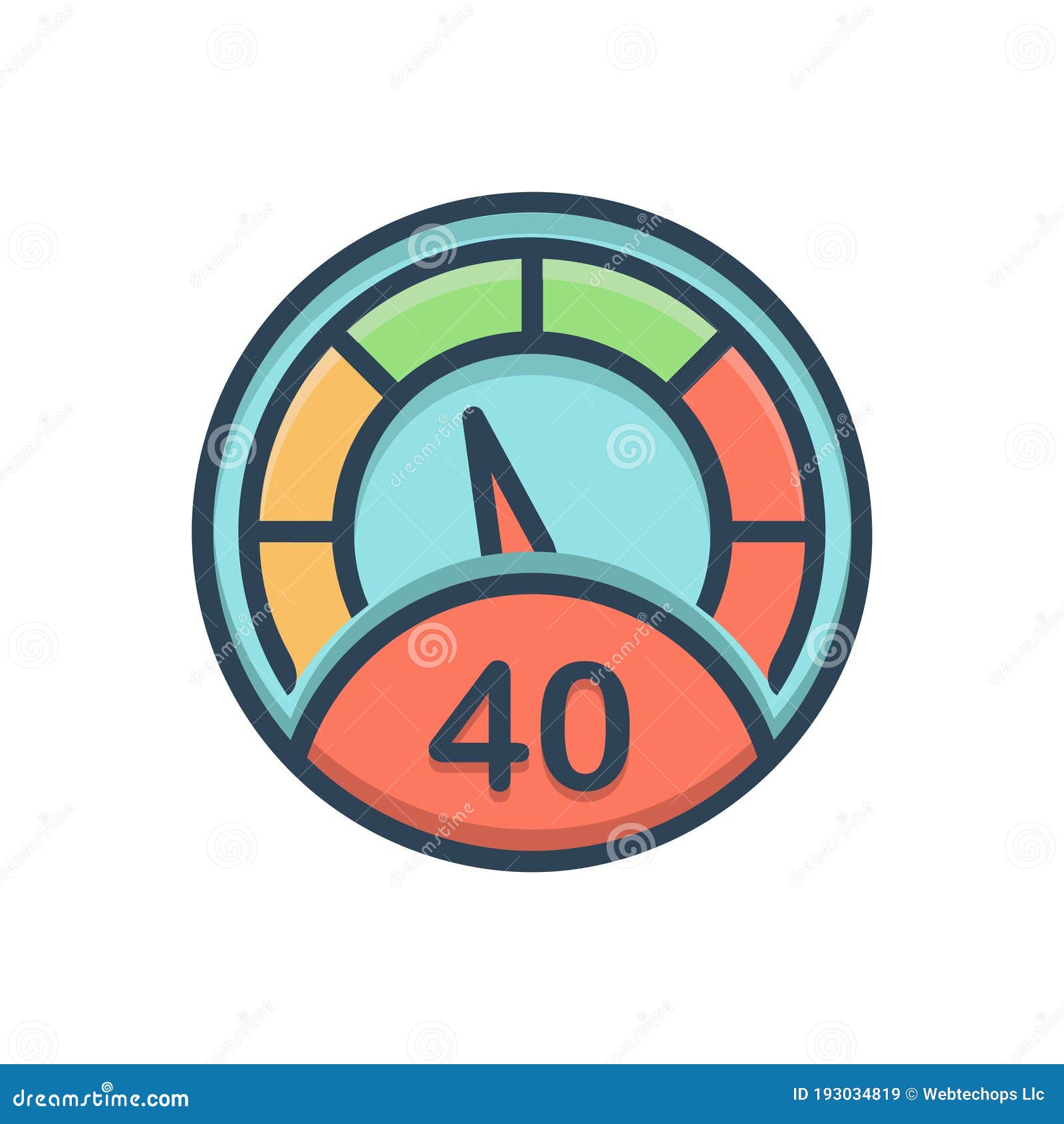 Color Illustration Icon for Meter, Numerator and Scale Stock ...