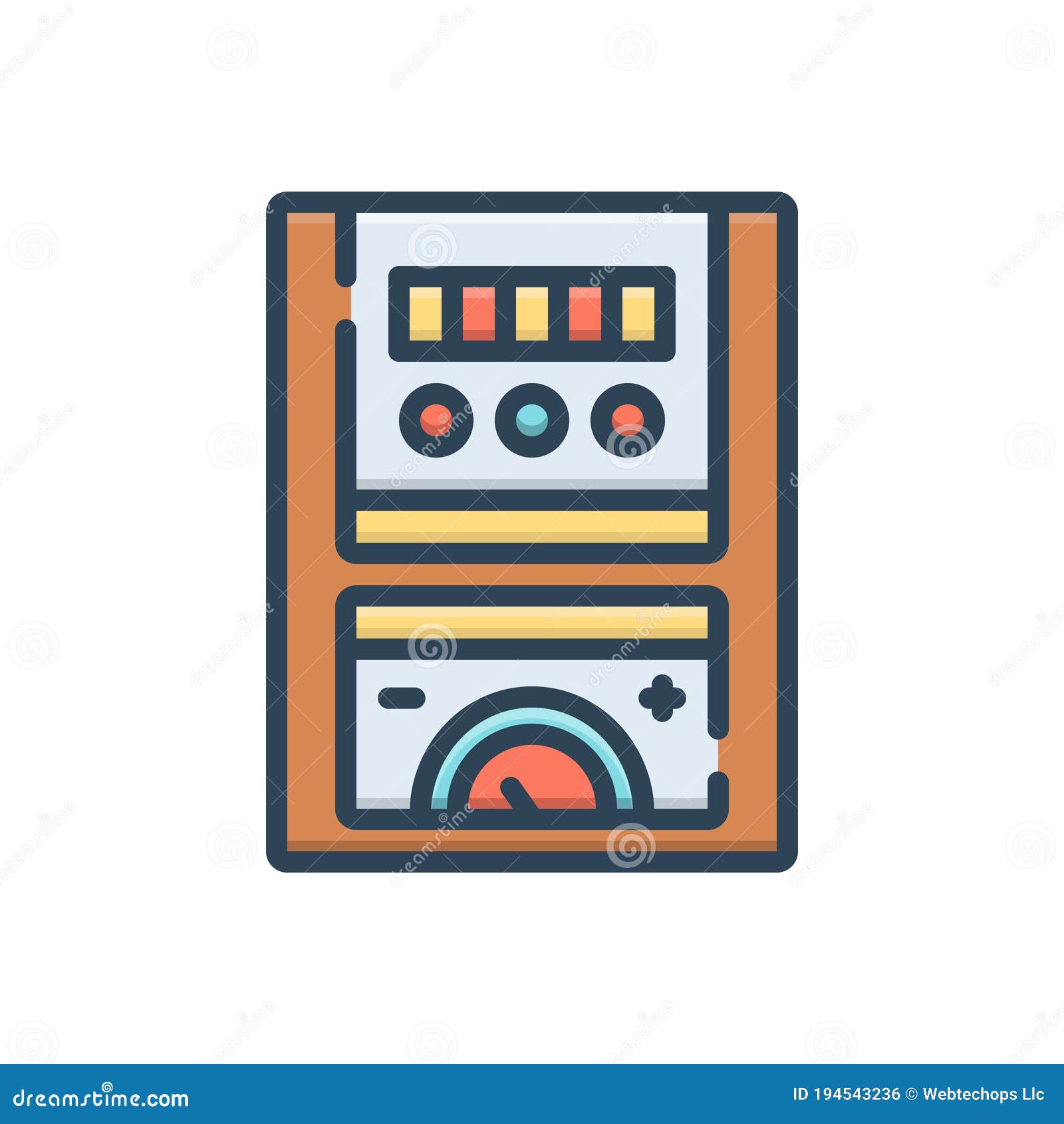 Color Illustration Icon for Meter, Numerator and Metre Stock ...