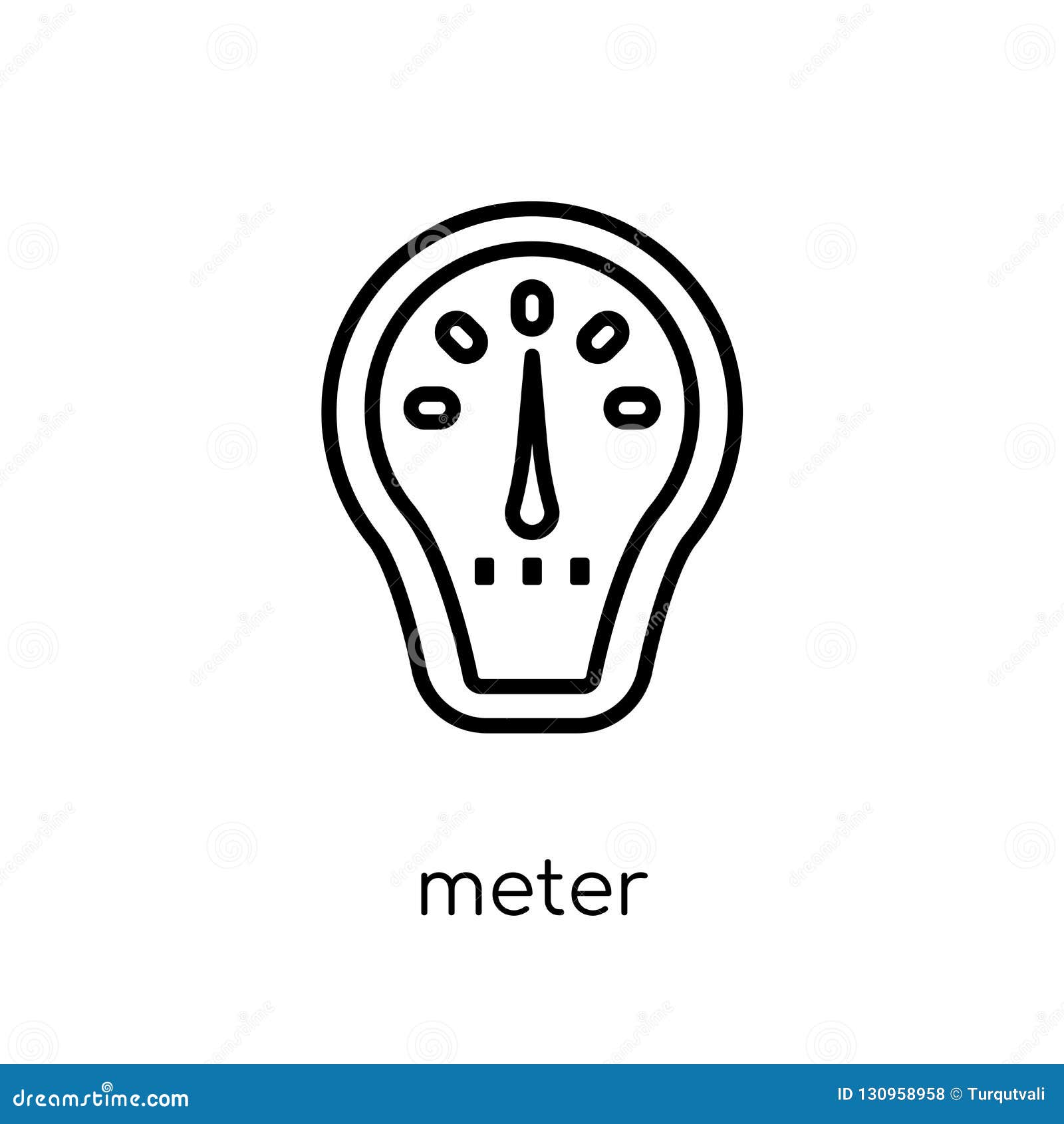 Meter Icon. Trendy Modern Flat Linear Vector Meter Icon on White Stock ...