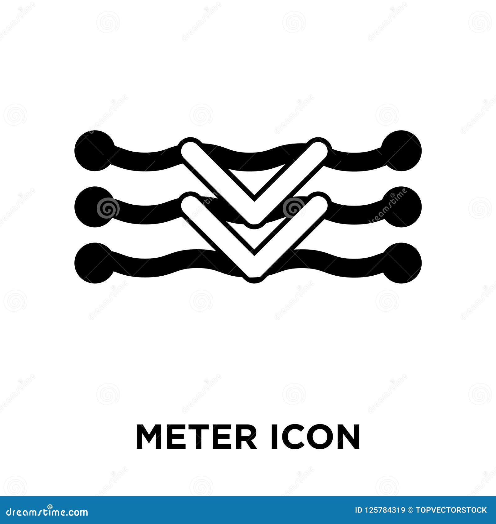 Meter Icon Vector Isolated on White Background, Logo Concept of Stock ...