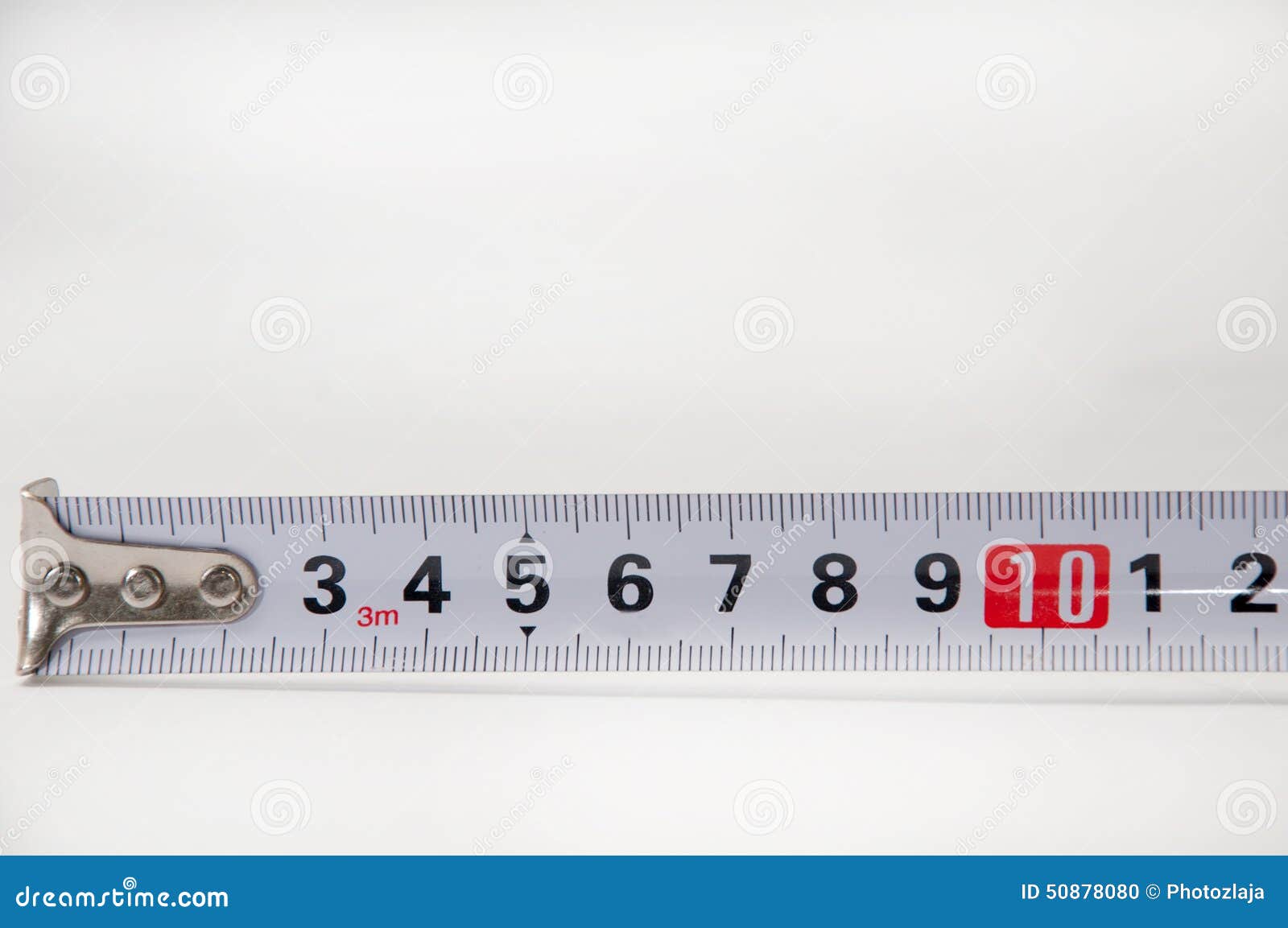 Meter for Measuring Length on White Background Stock Photo - Image of ...