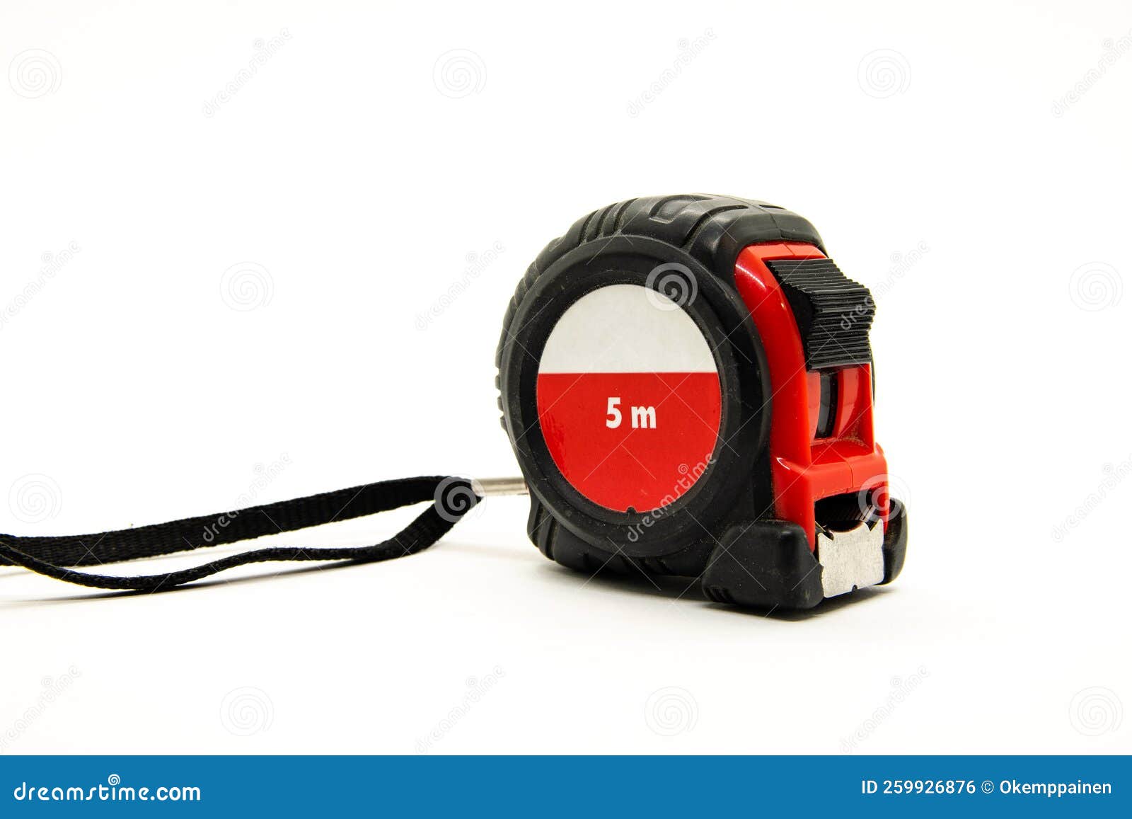 5 Meter Measuring Tape Isolated on White Background Stock Photo - Image ...