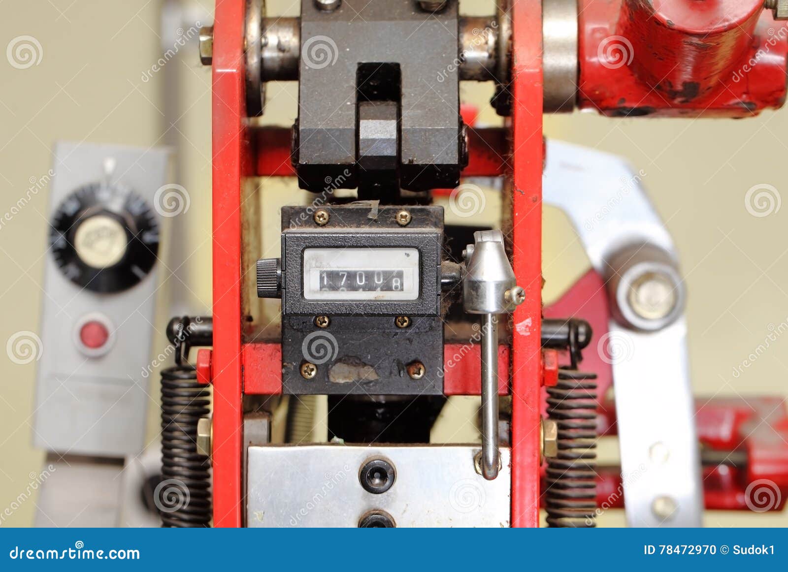 Meter of an Old Printing Machine Stock Photo - Image of ideas, material ...