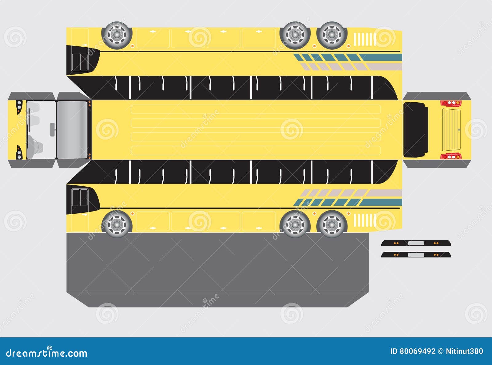 15 Meter Paper bus model stock illustration. Illustration of design ...