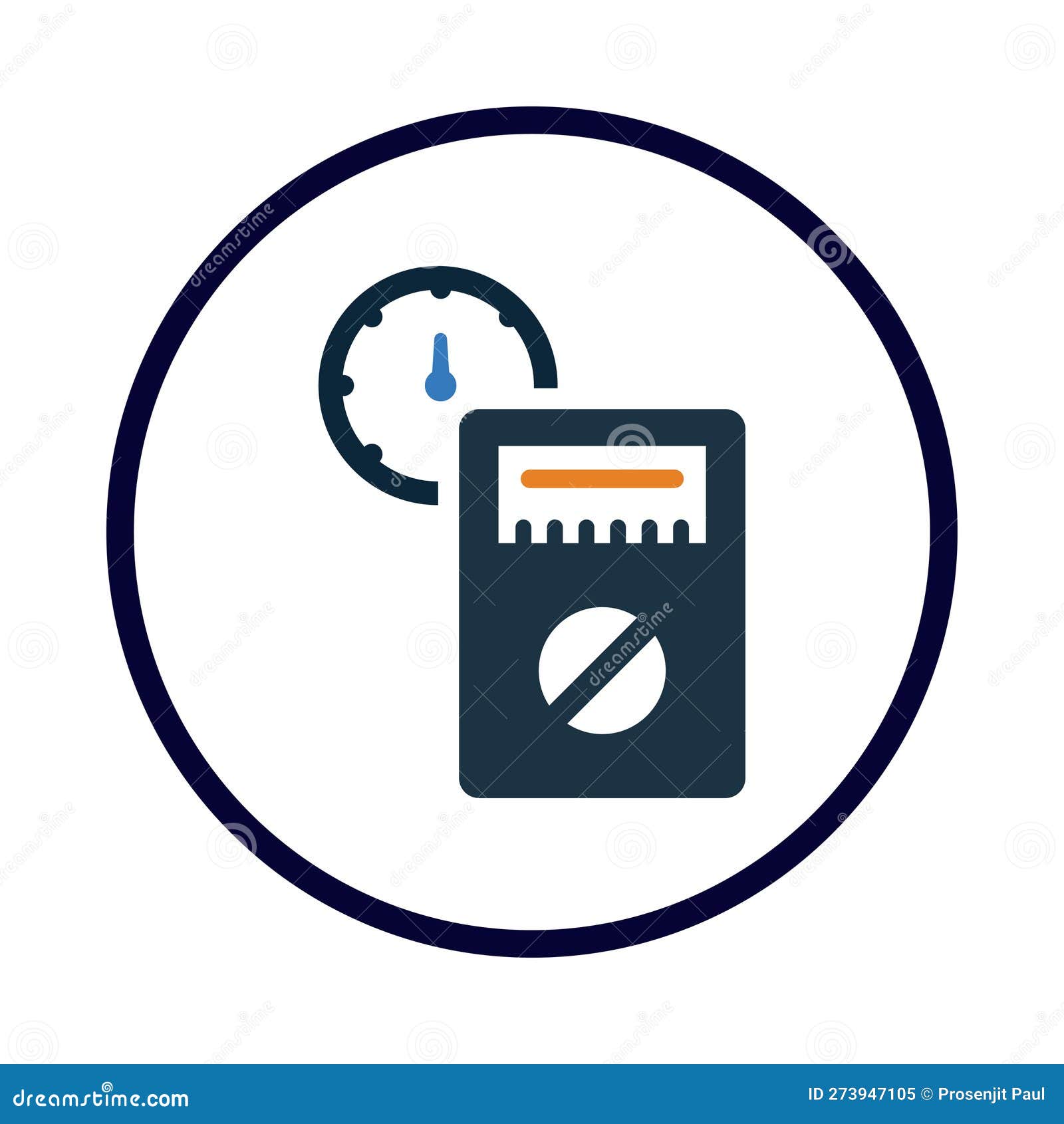 Meter, Power Test Meter, Electric Work Meter Icon Stock Vector ...